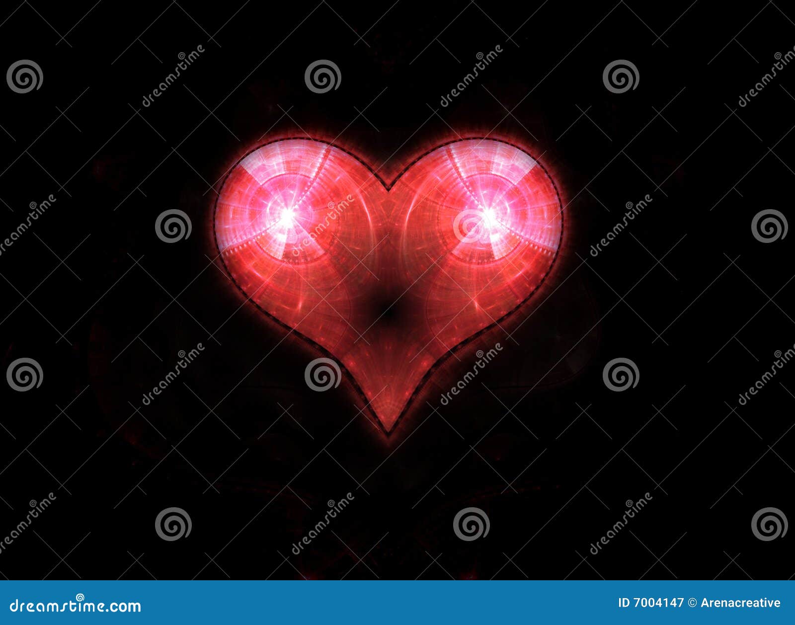 Heart Fractal stock illustration. Illustration of abstract - 7004147