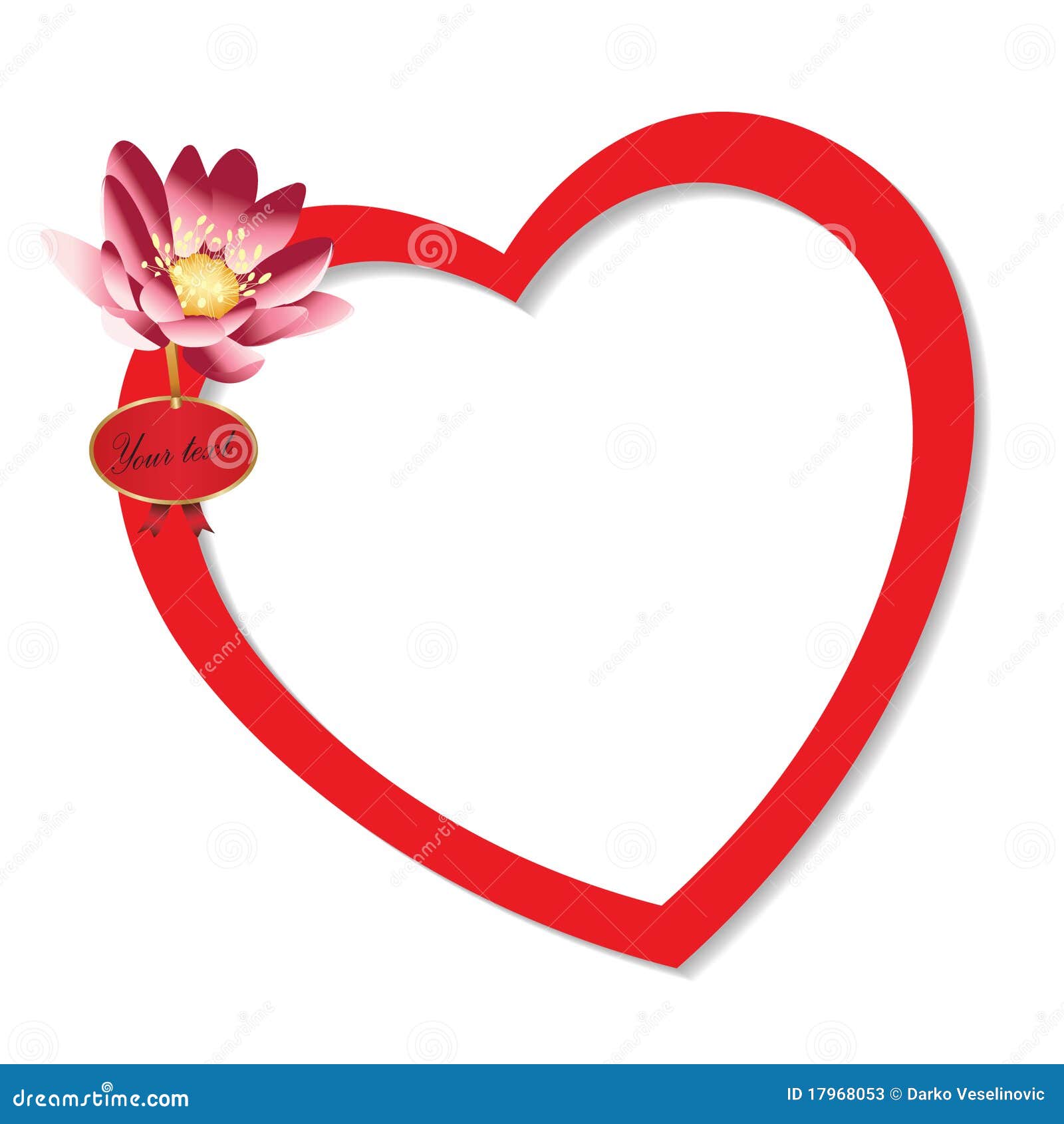 Heart frame stock vector. Illustration of decoration - 17968053