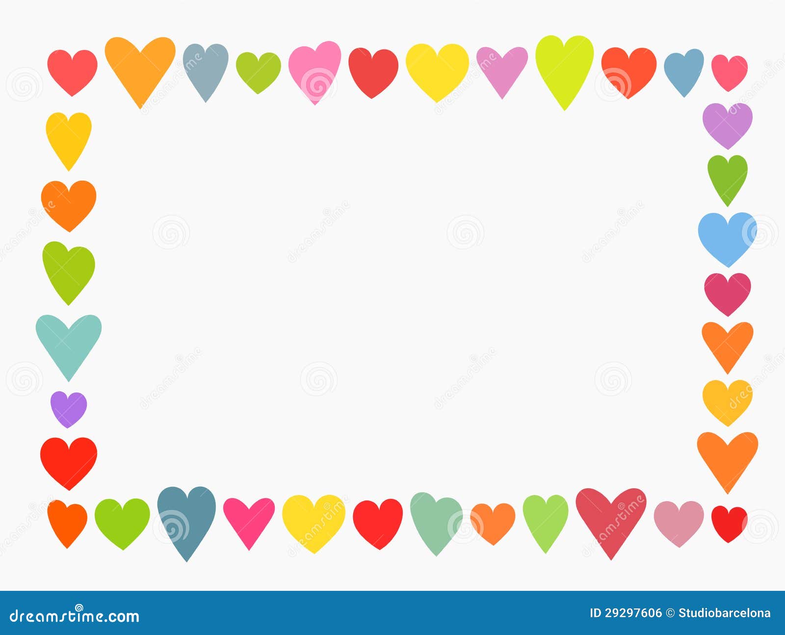 Heart frame stock vector. Illustration of colorful, shape - 29297606