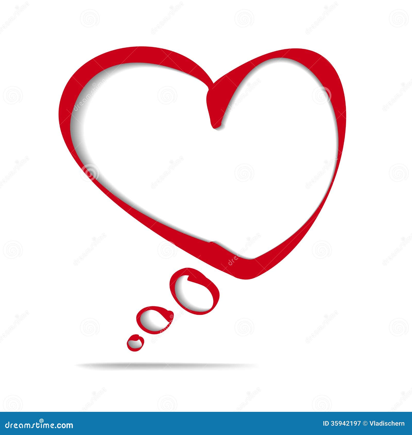 Heart Frame Bubble Cartoon Vector Illustration Stock Vector ...