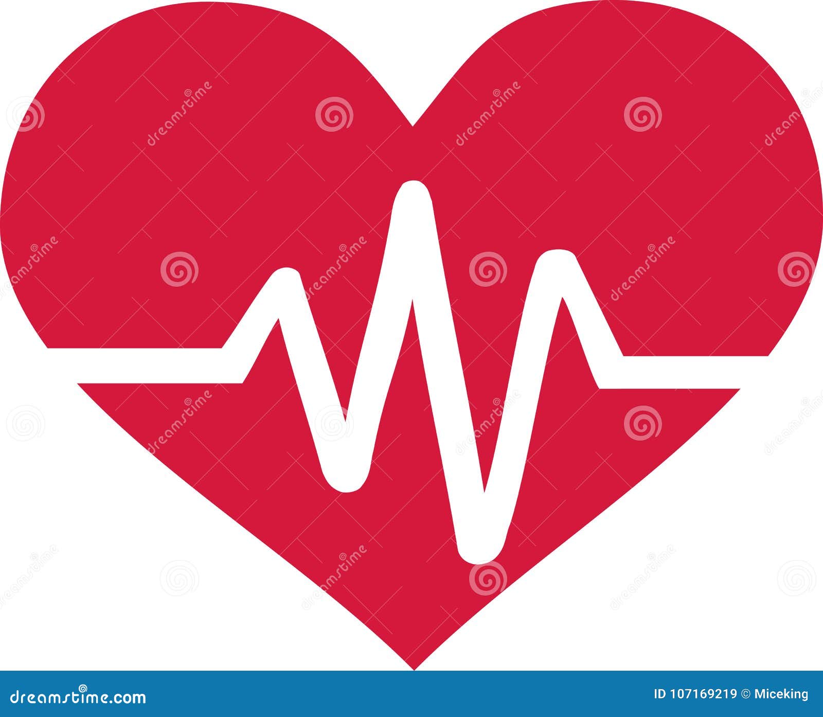 Heart with frequency stock vector. Illustration of vector - 107169219