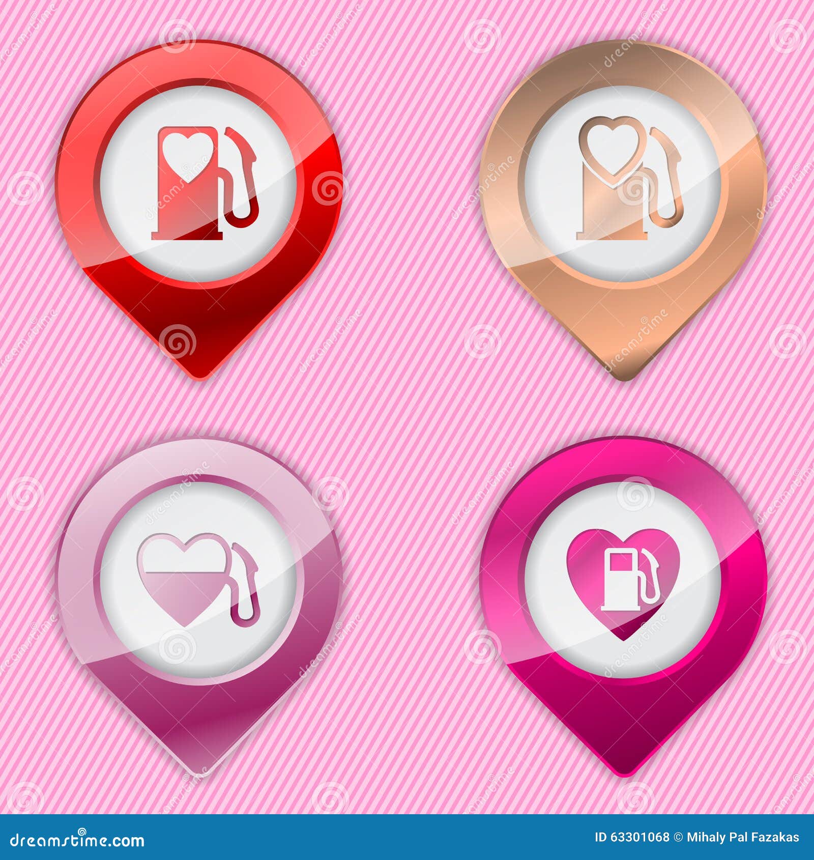 Heart Fuel Tank Pump Symbols Stock Vector - Illustration of symbol ...