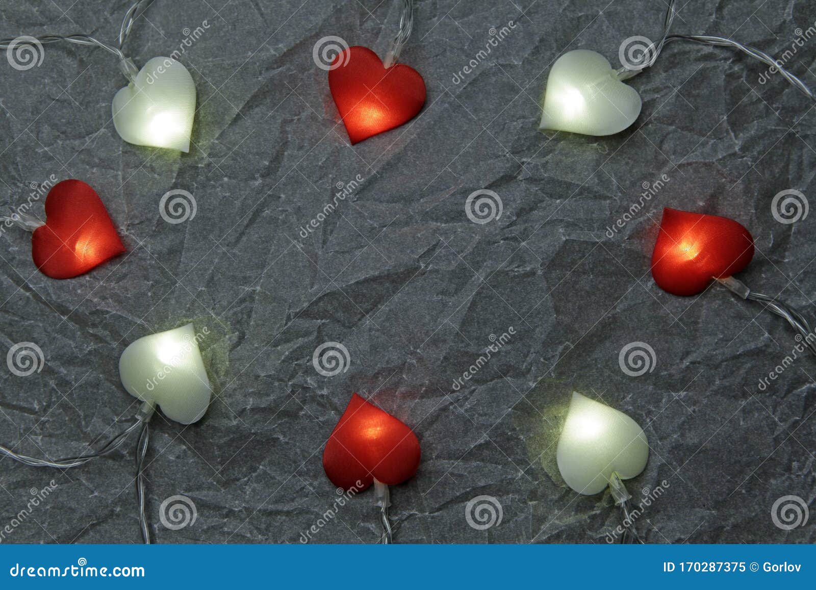 Heart Garland Parchment Paper Background Stock Image - Image of ...