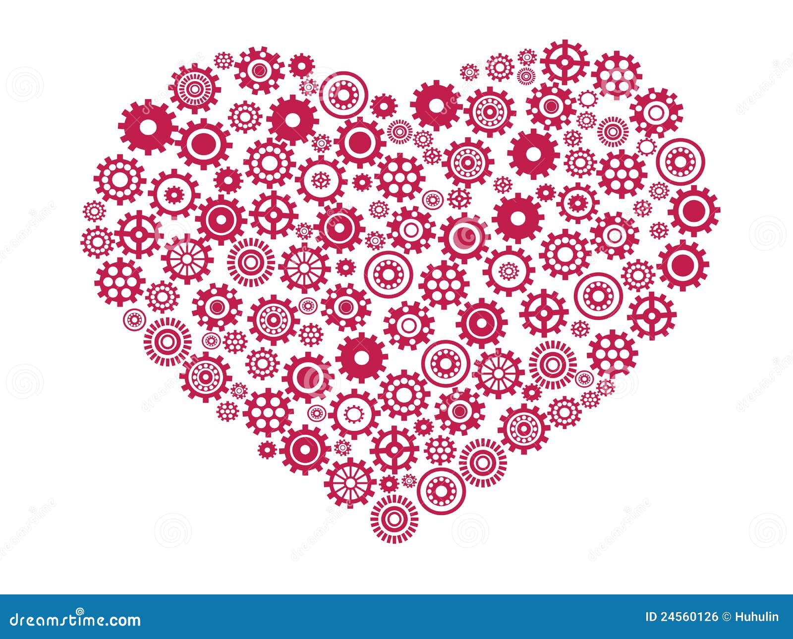 Heart gear stock vector. Illustration of artistic, mechanism - 24560126