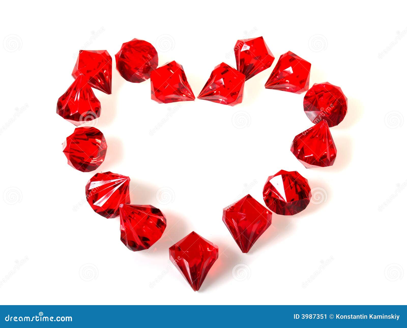Heart gems stock image. Image of symbol, reflection, romance - 3987351