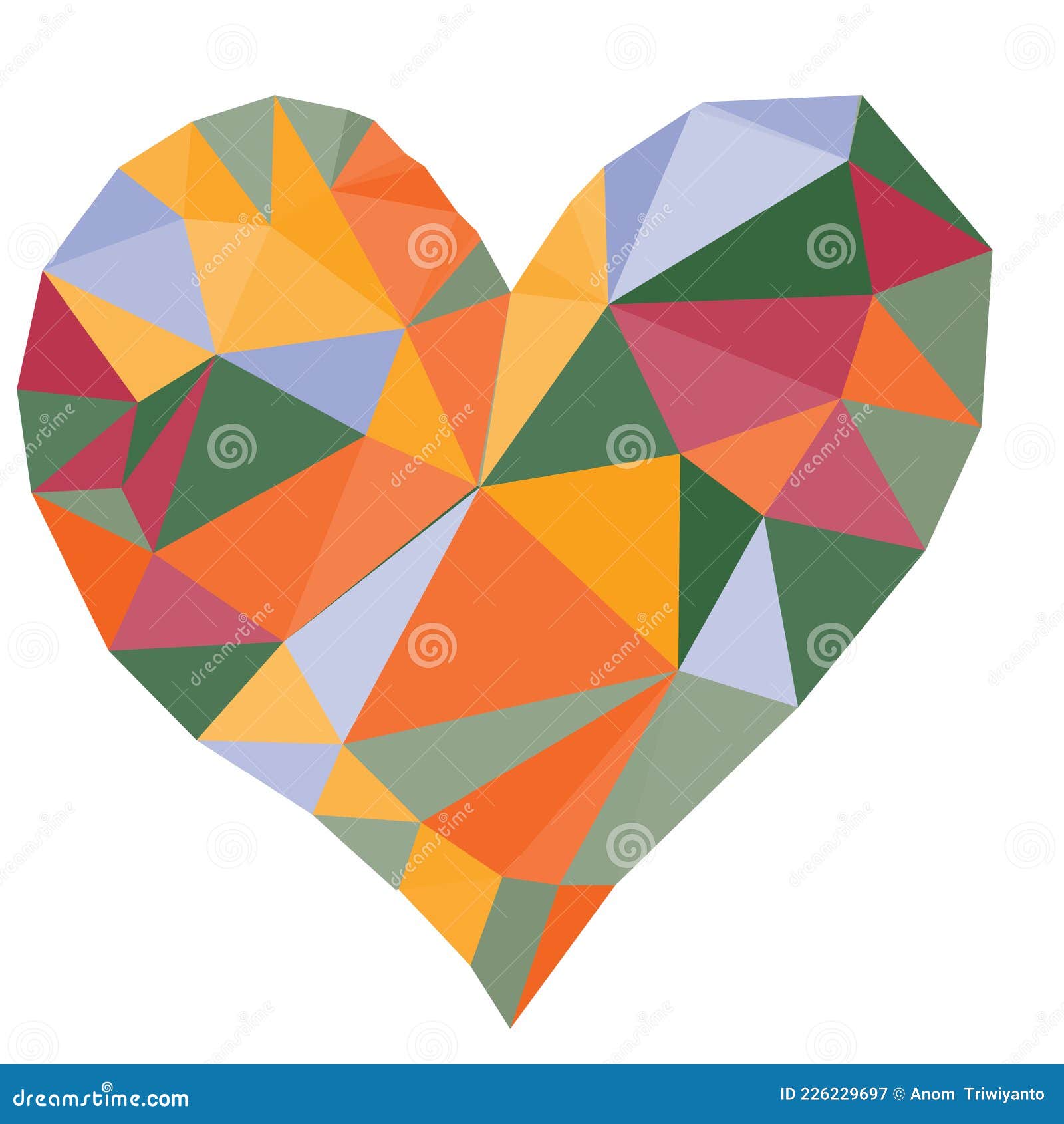 Heart Geometric Mozaic Tile Icon Clip Art Stock Vector - Illustration ...