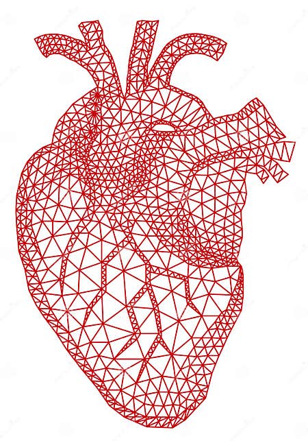 Heart with Geometric Pattern, Vector Stock Vector - Illustration of ...