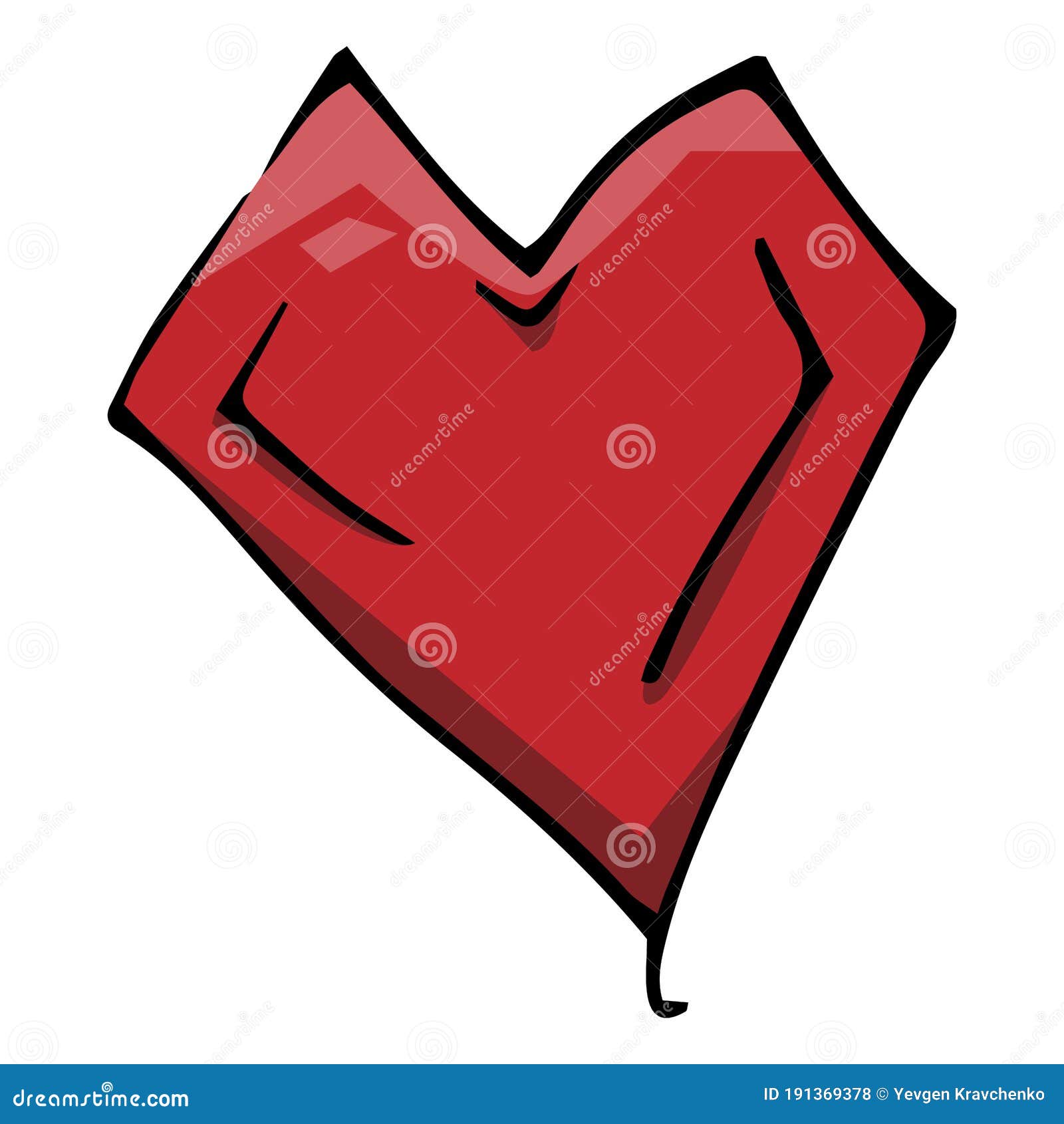 Heart of Geometric Shapes Icon. Vector Illustration Triangular Heart ...