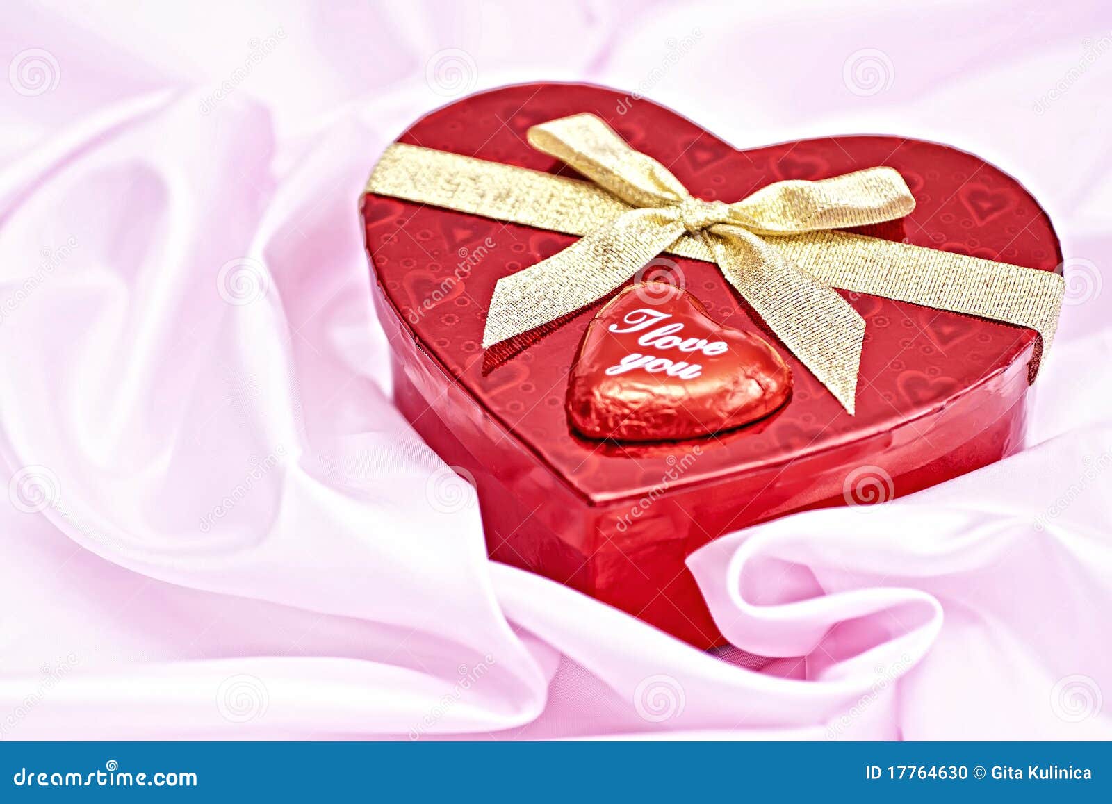Heart gift box. stock photo. Image of february14, decoration - 17764630