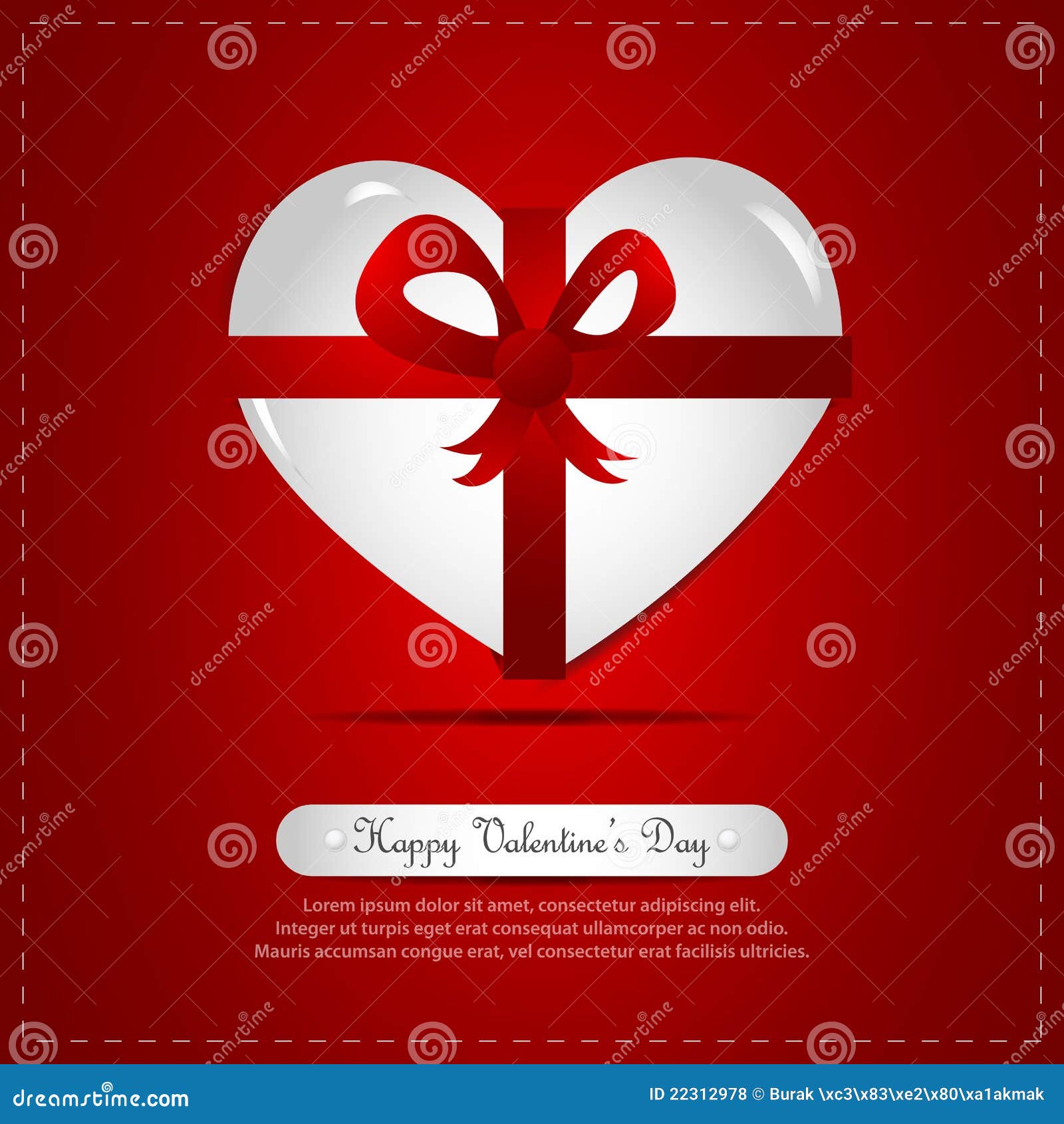 Heart Gift, Ribbon stock vector. Illustration of decor - 22312978