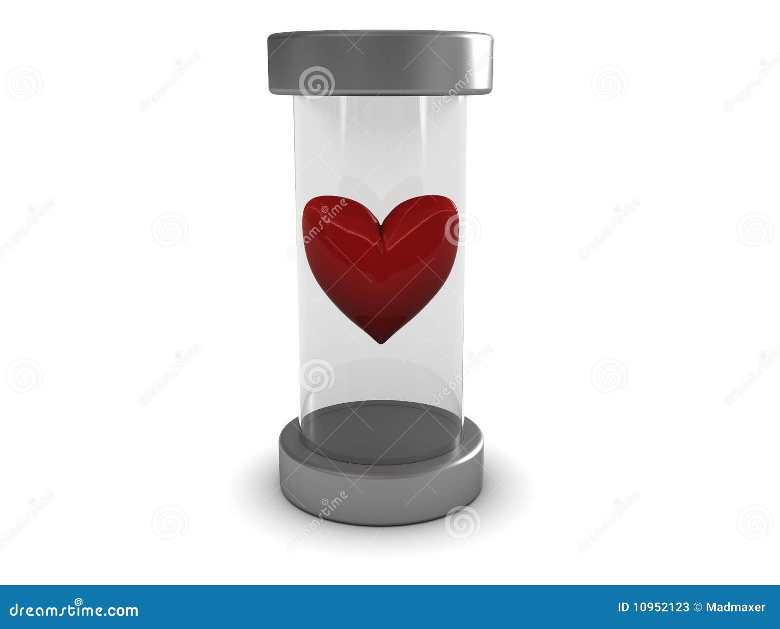 Heart in glass stock illustration. Illustration of steel - 10952123