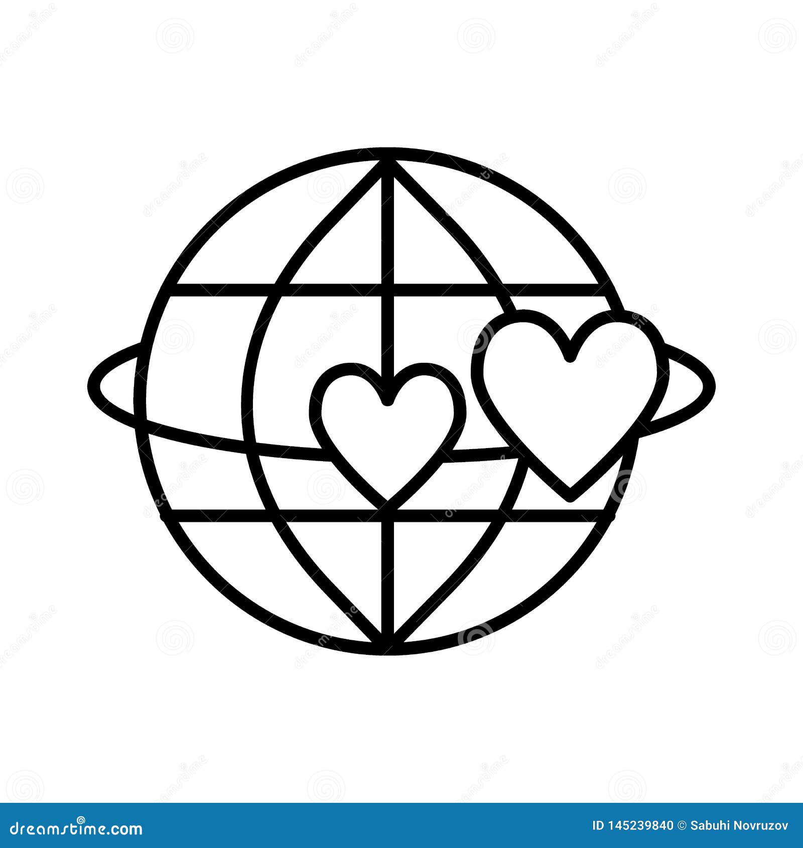 Heart Globe Icon Illustration Isolated Vector Sign Symbol. Outline ... Heart Globe Icon Illustration Isolated Vector Sign Symbol. Outline ...