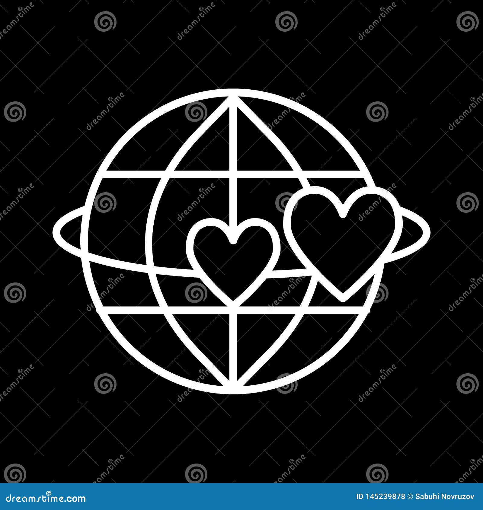 Heart Globe Icon Illustration Isolated Vector Sign Symbol. Outline ... Heart Globe Icon Illustration Isolated Vector Sign Symbol. Outline ...