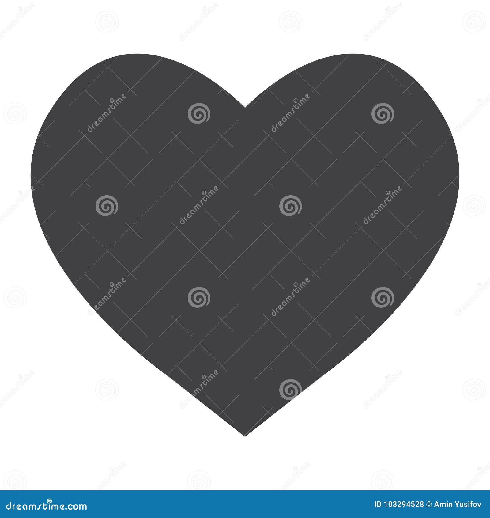 Heart Glyph Icon, Web and Mobile, Love Sign Vector Stock Vector ...