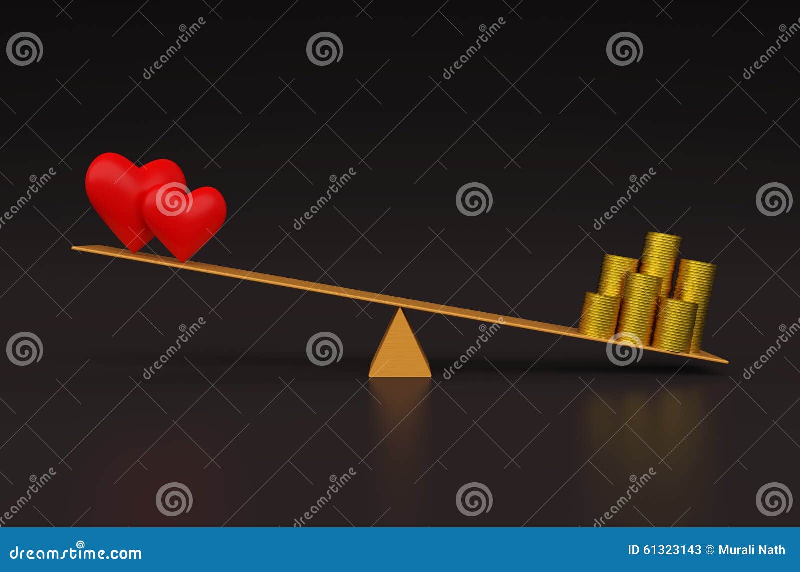 Heart with Gold Coin stock image. Image of love, balance - 61323143