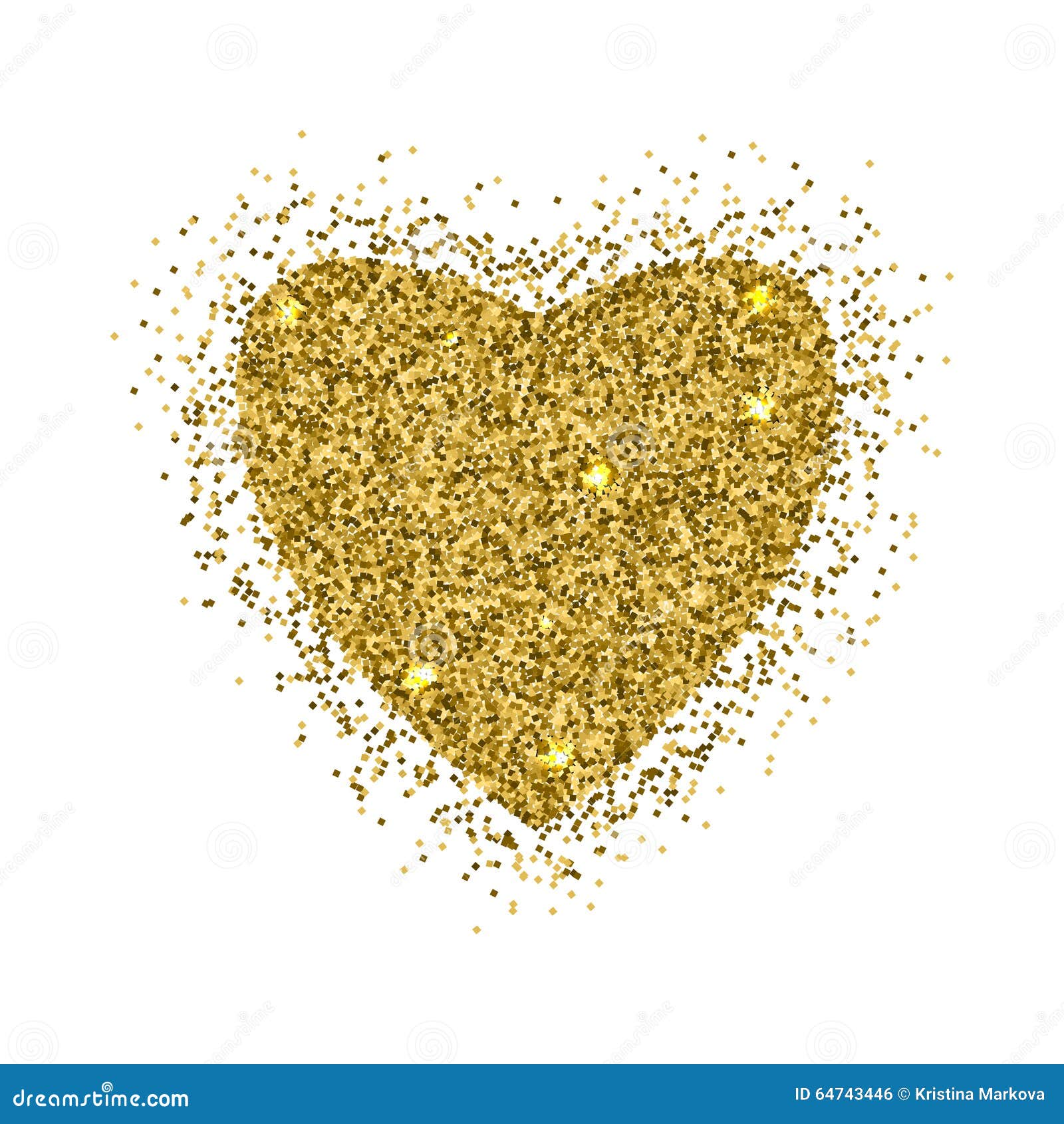 Heart Gold Vector, Valentines Day, Love Stock Vector - Illustration of ...