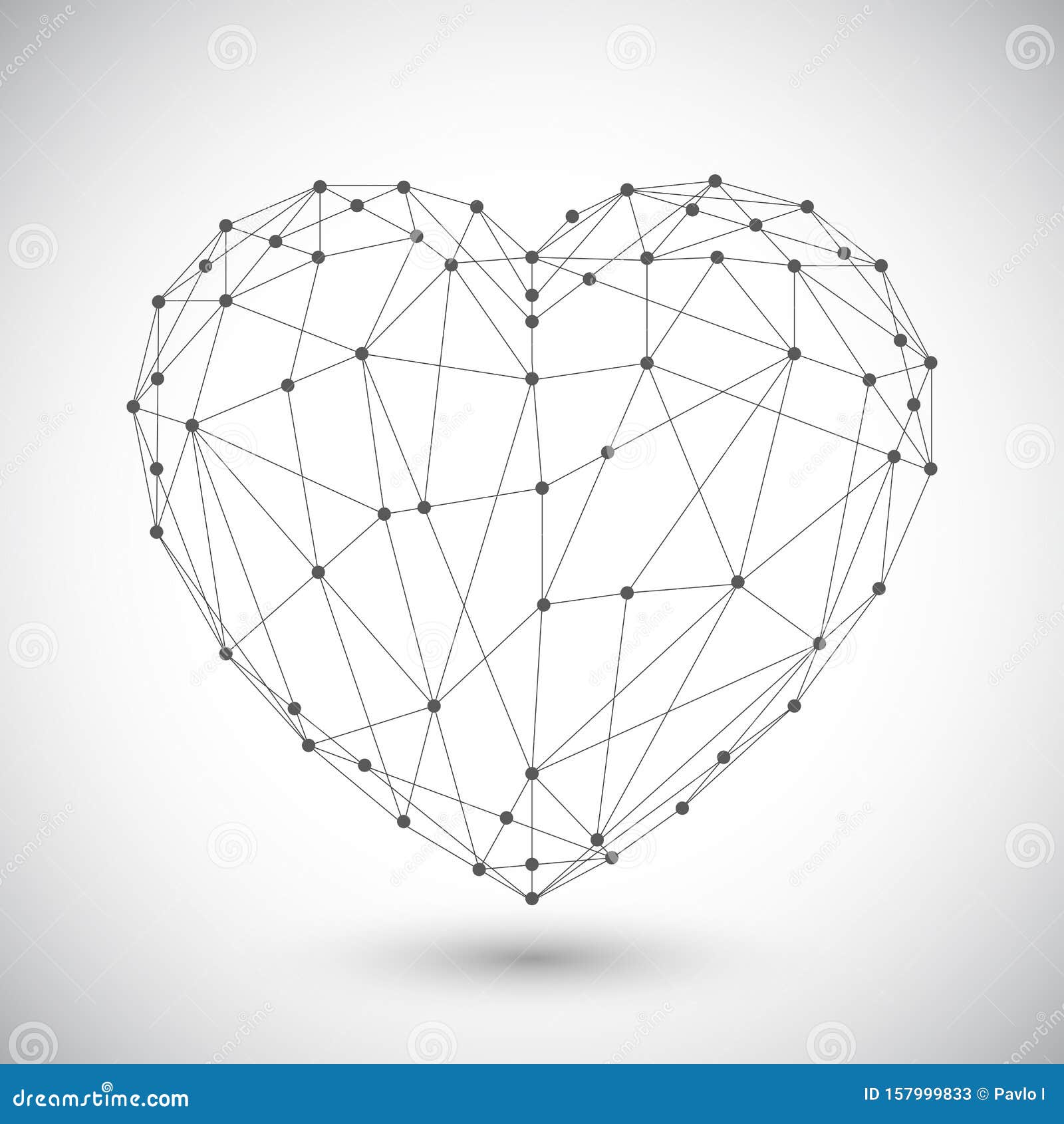 Heart grid sign â€“ vector stock vector. Illustration of mesh - 157999833
