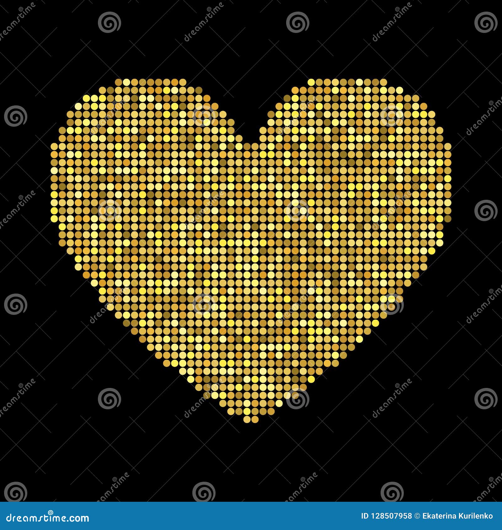 Heart with halftone effect stock vector. Illustration of gift - 128507958