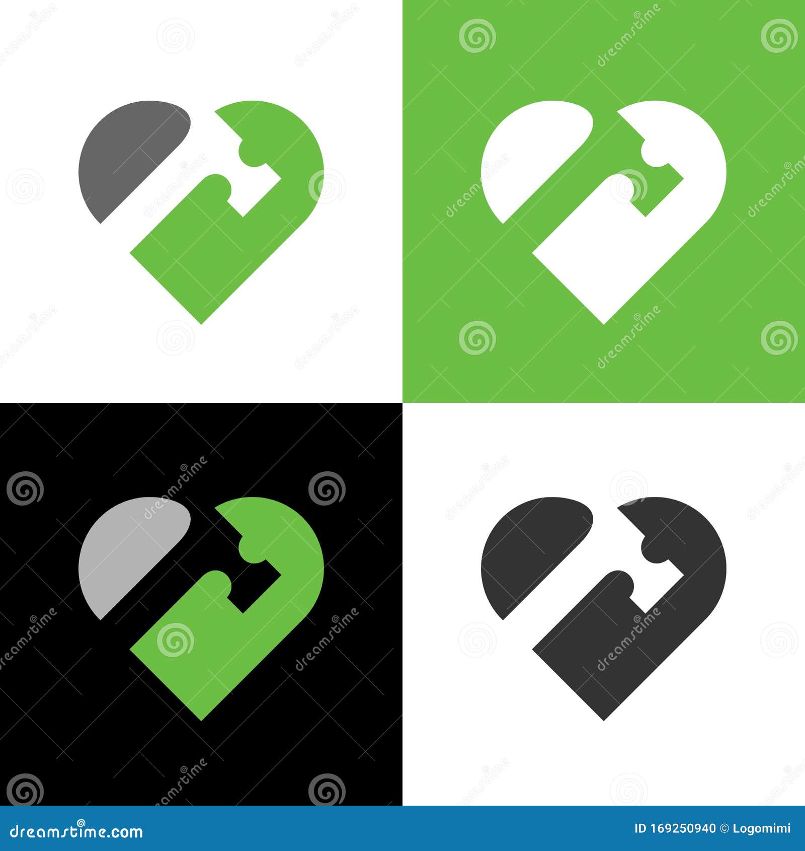 Heart and Hammer Logo Design Template Elements - Vector Stock Vector ...