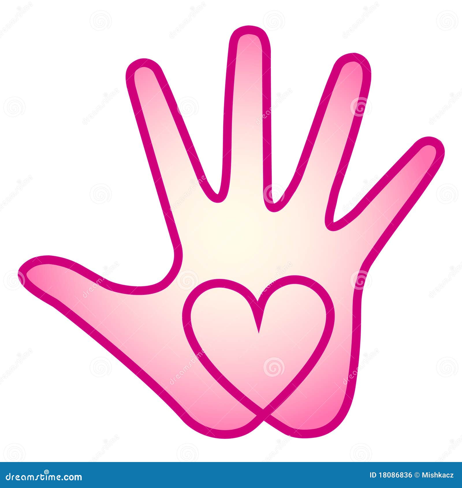 Heart hand stock vector. Illustration of cardiac, girly - 18086836