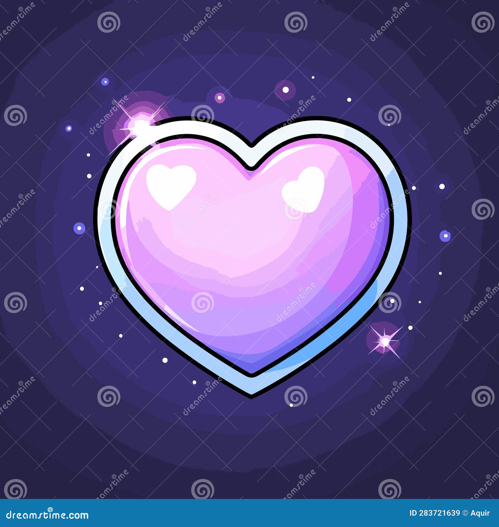 Heart Hand-drawn Comic Illustration. Heart. Vector Doodle Style Cartoon ...