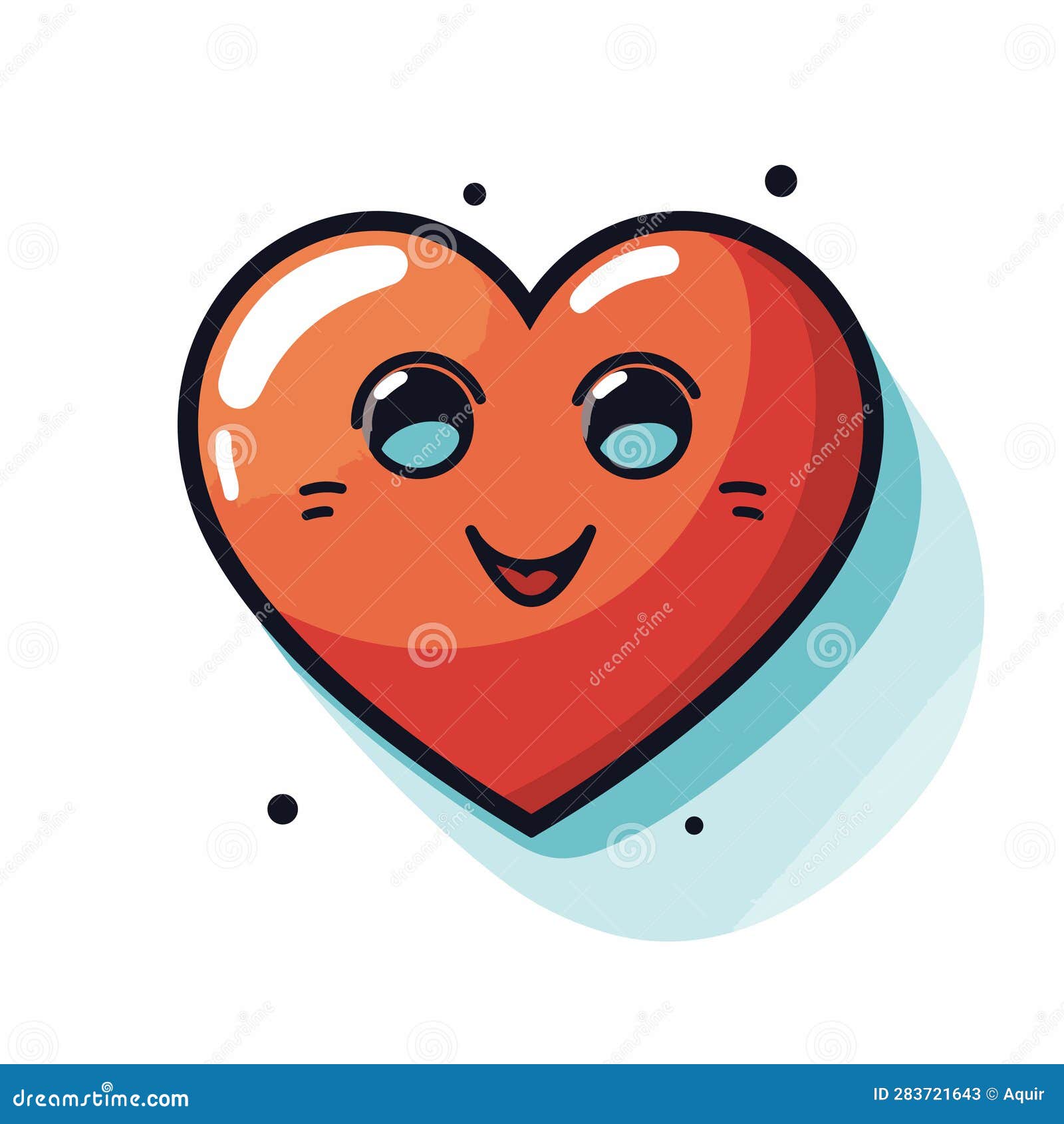 Heart Hand-drawn Comic Illustration. Heart. Vector Doodle Style Cartoon ...
