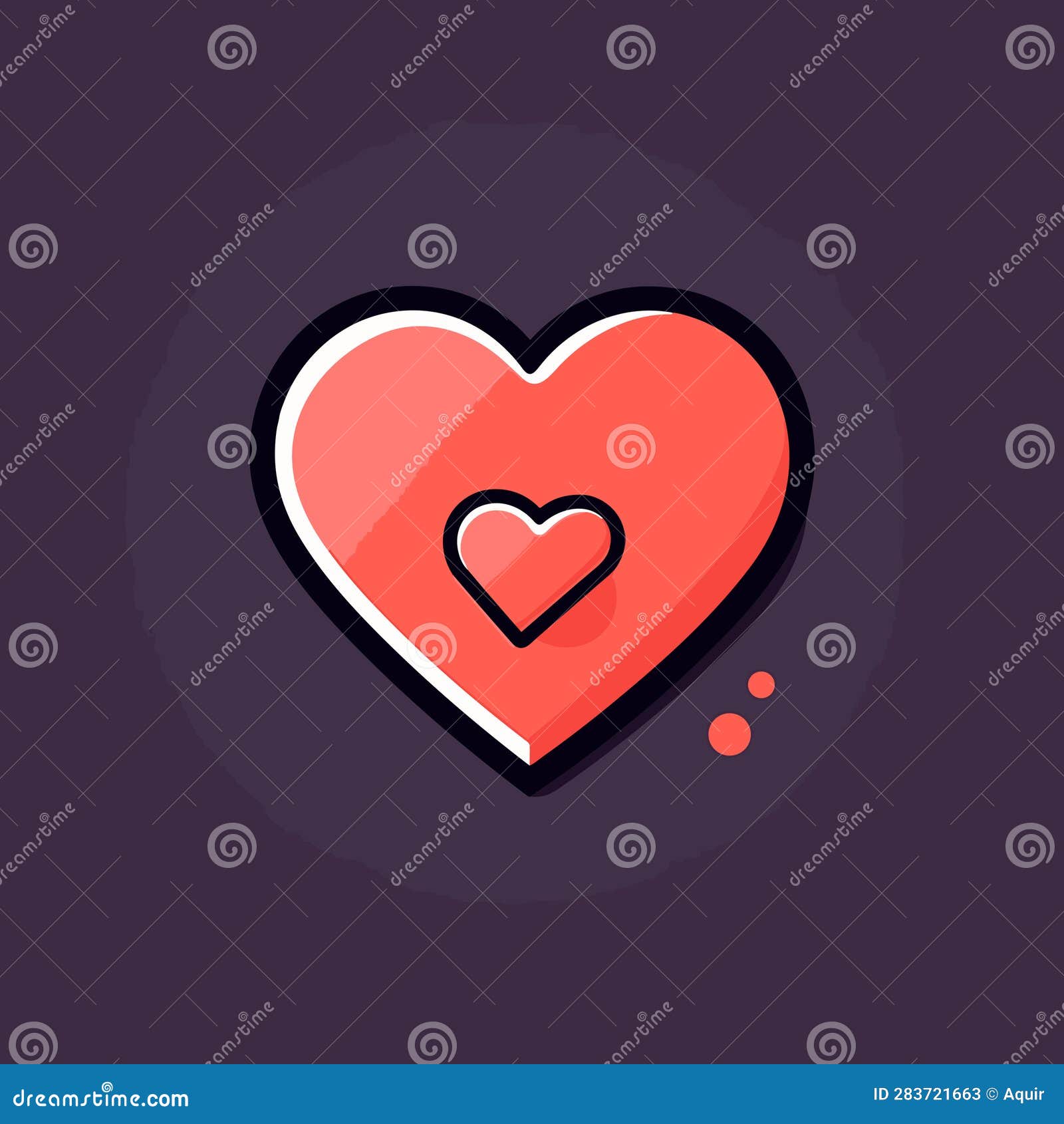 Heart Hand-drawn Comic Illustration. Heart. Vector Doodle Style Cartoon ...