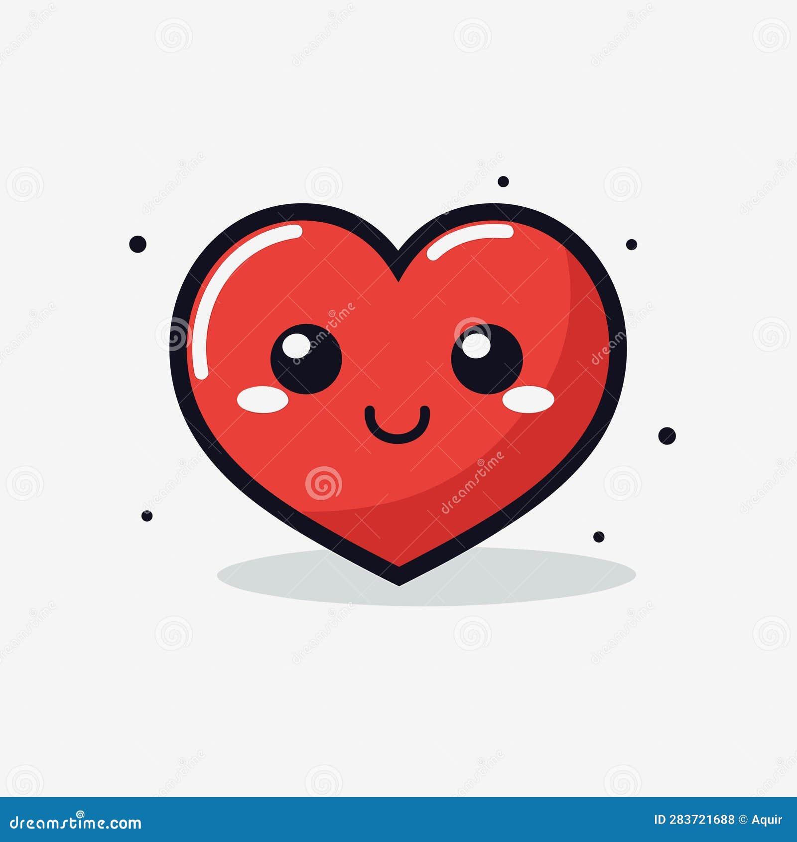 Heart Hand-drawn Comic Illustration. Heart. Vector Doodle Style Cartoon ...