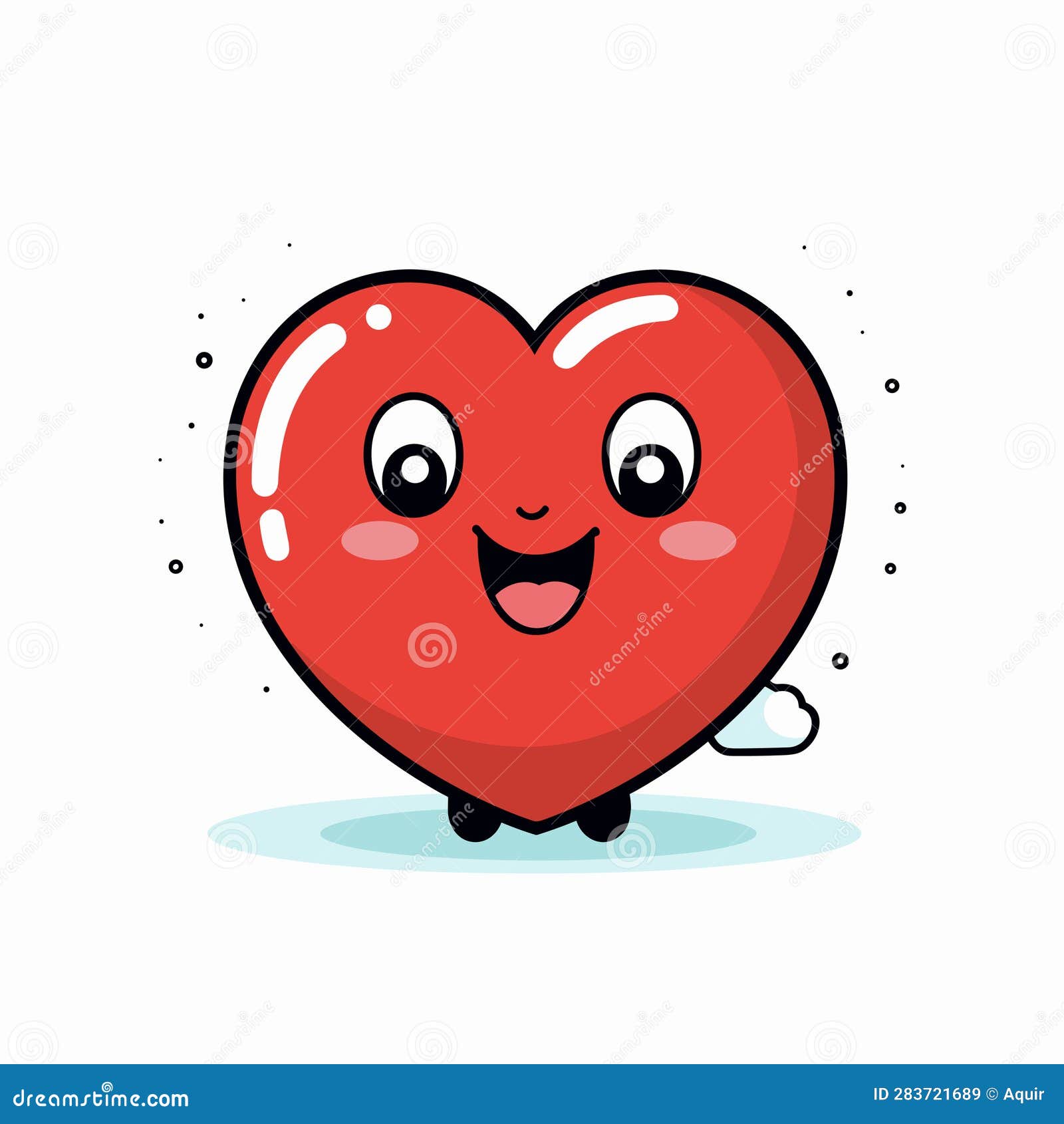 Heart Hand-drawn Comic Illustration. Heart. Vector Doodle Style Cartoon ...