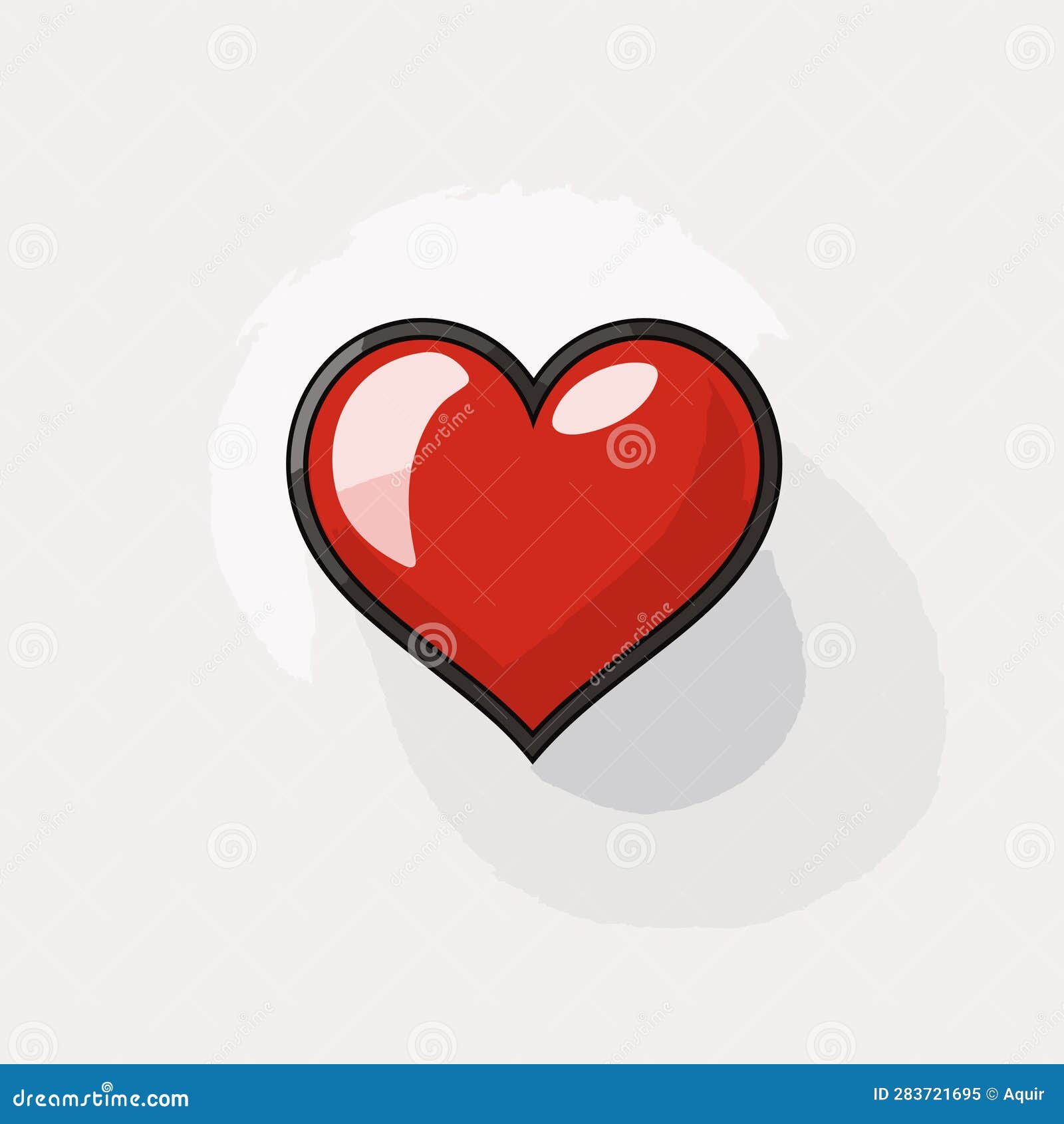 Heart Hand-drawn Comic Illustration. Heart. Vector Doodle Style Cartoon ...