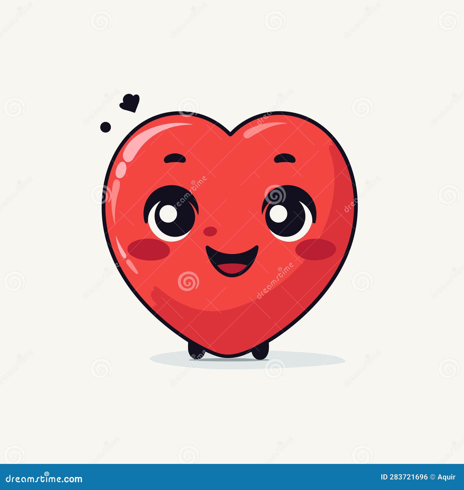 Heart Hand-drawn Comic Illustration. Heart. Vector Doodle Style Cartoon ...