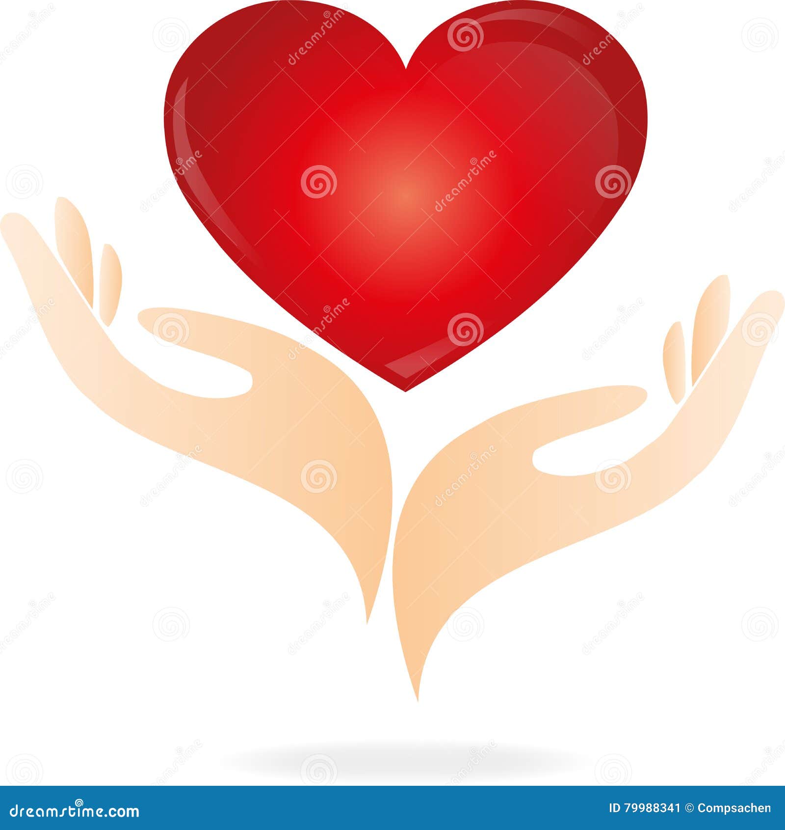 Heart, hand, logo stock vector. Illustration of passion - 79988341