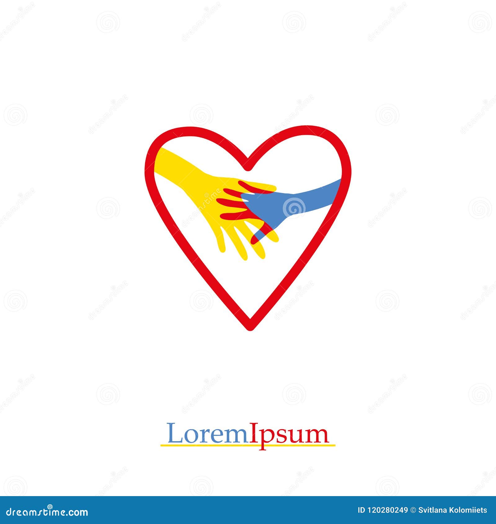 Heart and Hand. Love, Hope, Care Logo. Stock Vector - Illustration of ...