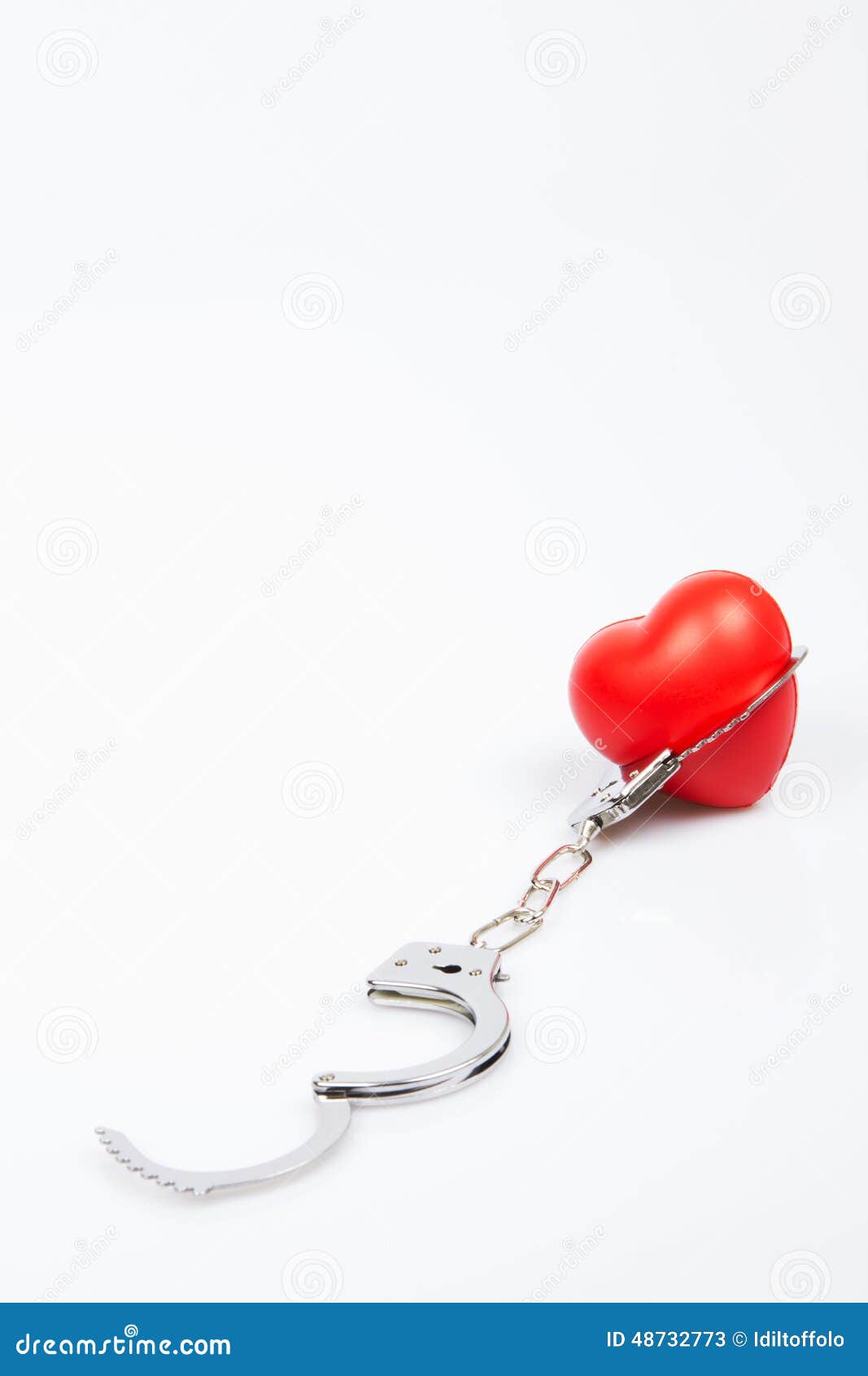 Heart with Handcuff stock image. Image of expressing - 48732773