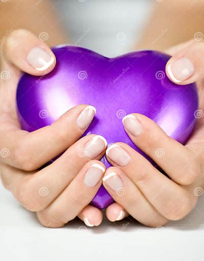 Heart in hands stock photo. Image of manicure, fingers - 26877306