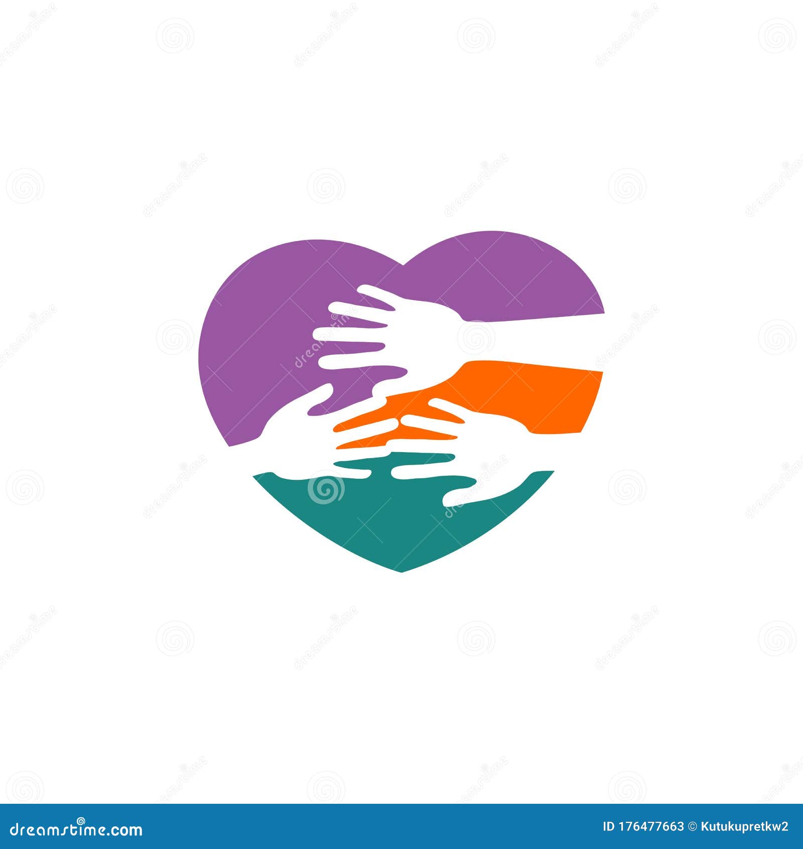 Heart and Hands Logo Template Illustration Design. Vector EPS 10 Stock ...