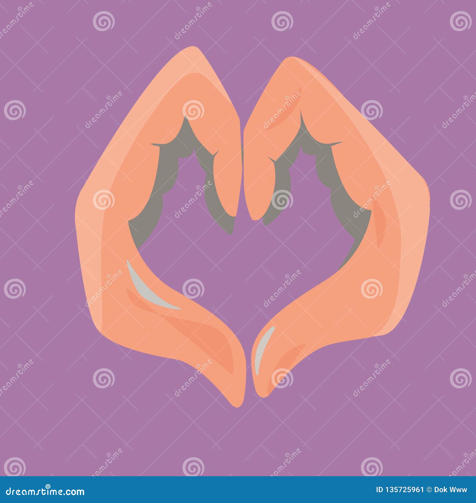 Heart Hands Cartoon Vector | CartoonDealer.com #135725961