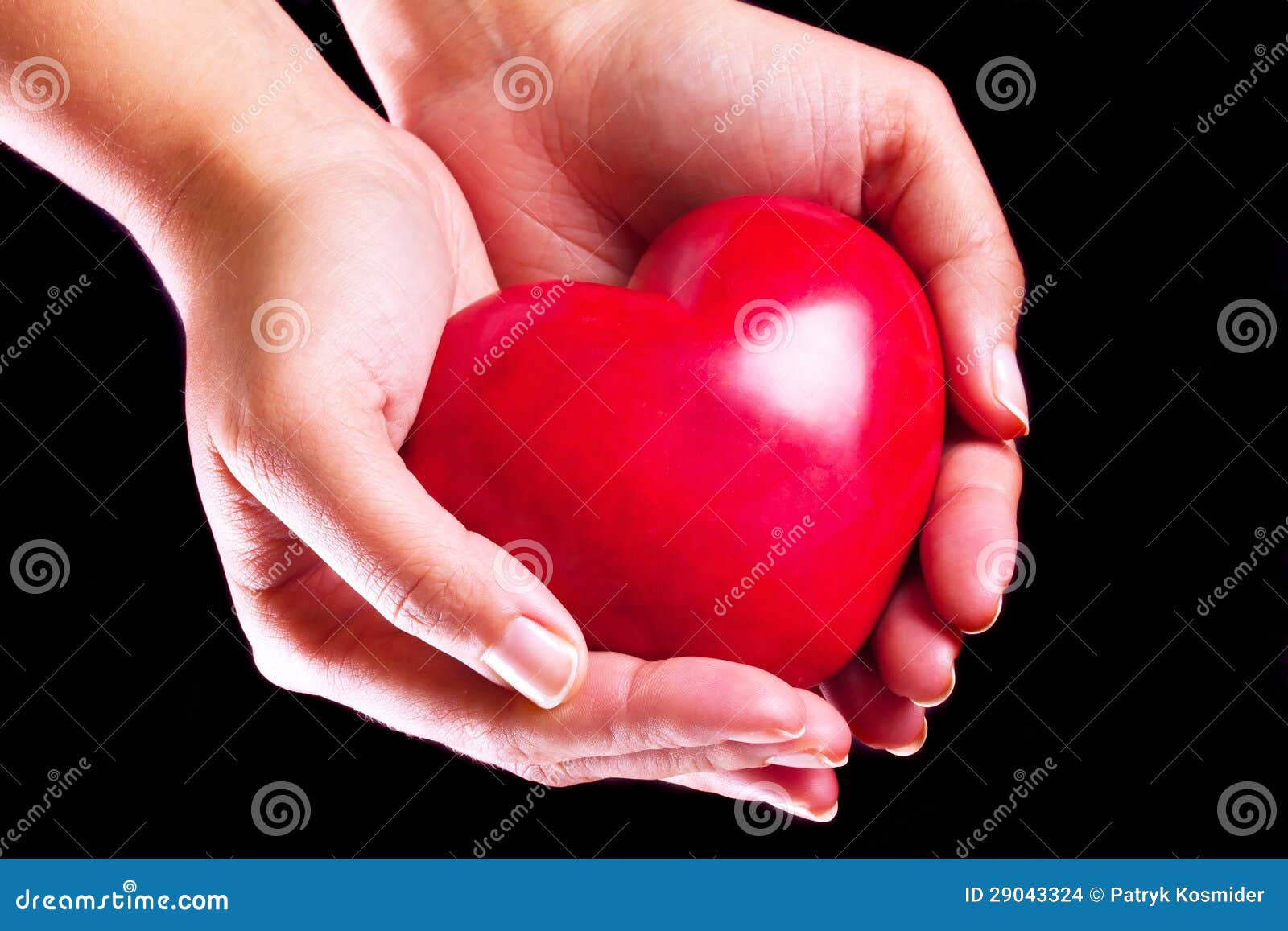 Heart in Hands Over Black Background Stock Photo - Image of marriage ...
