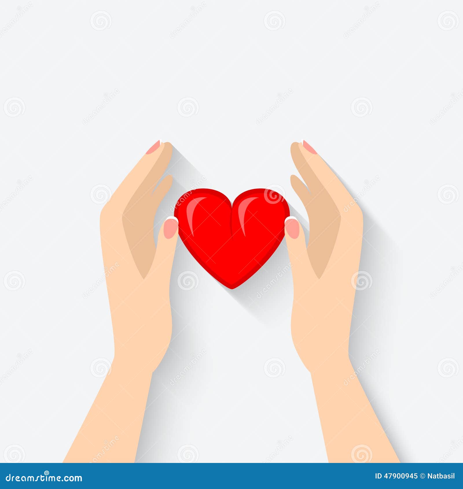 Heart in hands symbol stock vector. Illustration of silhouette - 47900945