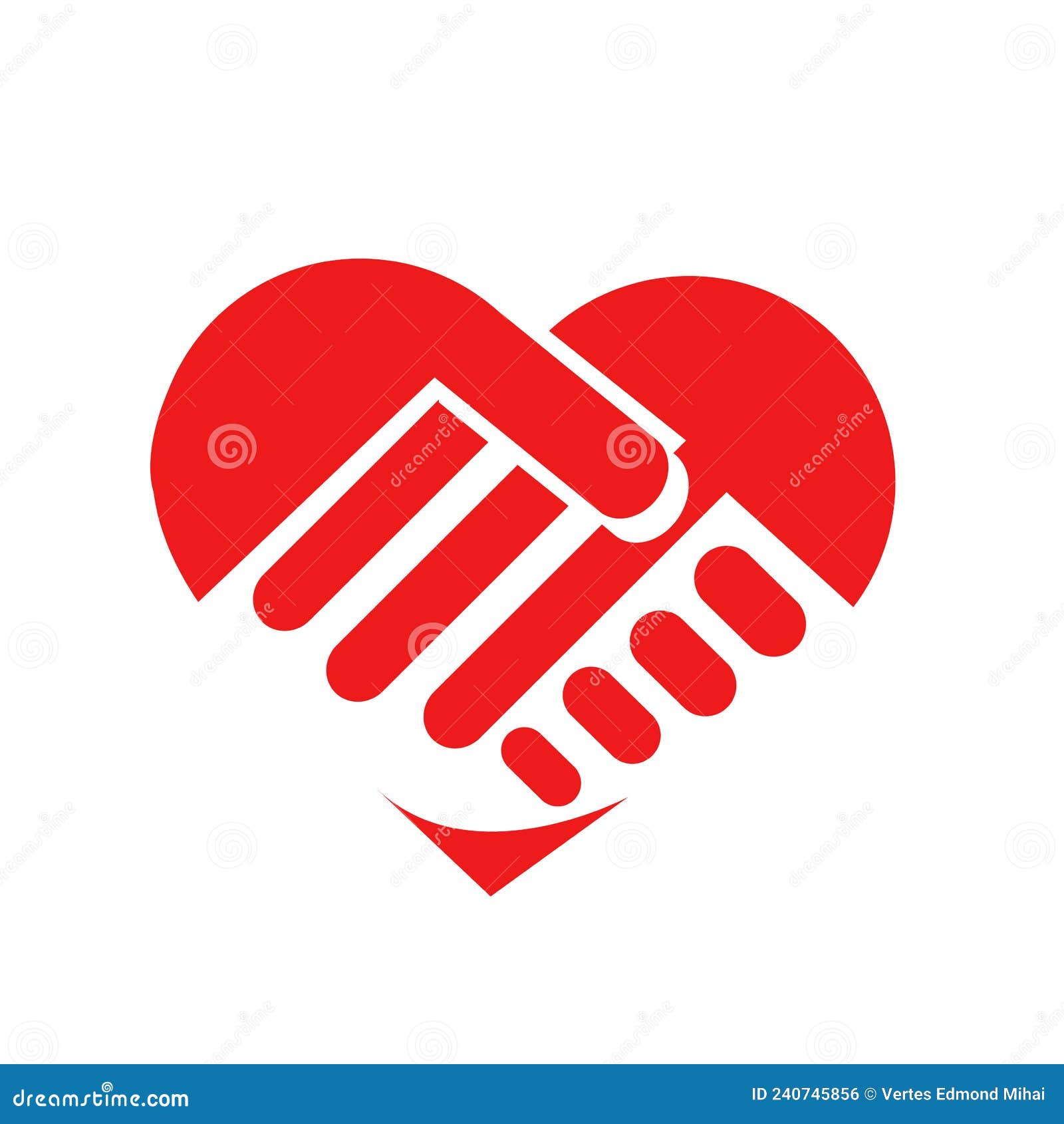 Heart with Hands Vector Illustration Stock Vector - Illustration of ...