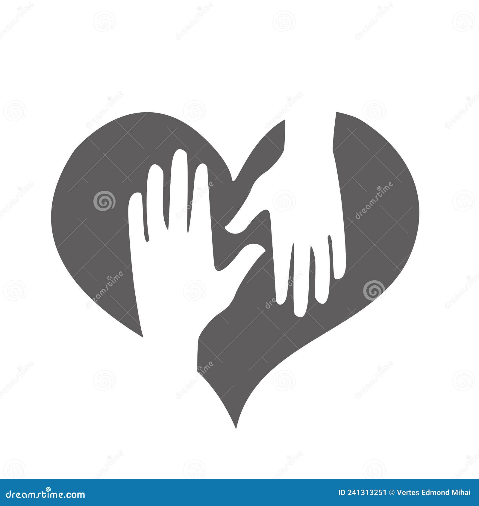 Heart with Hands Vector Illustration Stock Vector - Illustration of ...