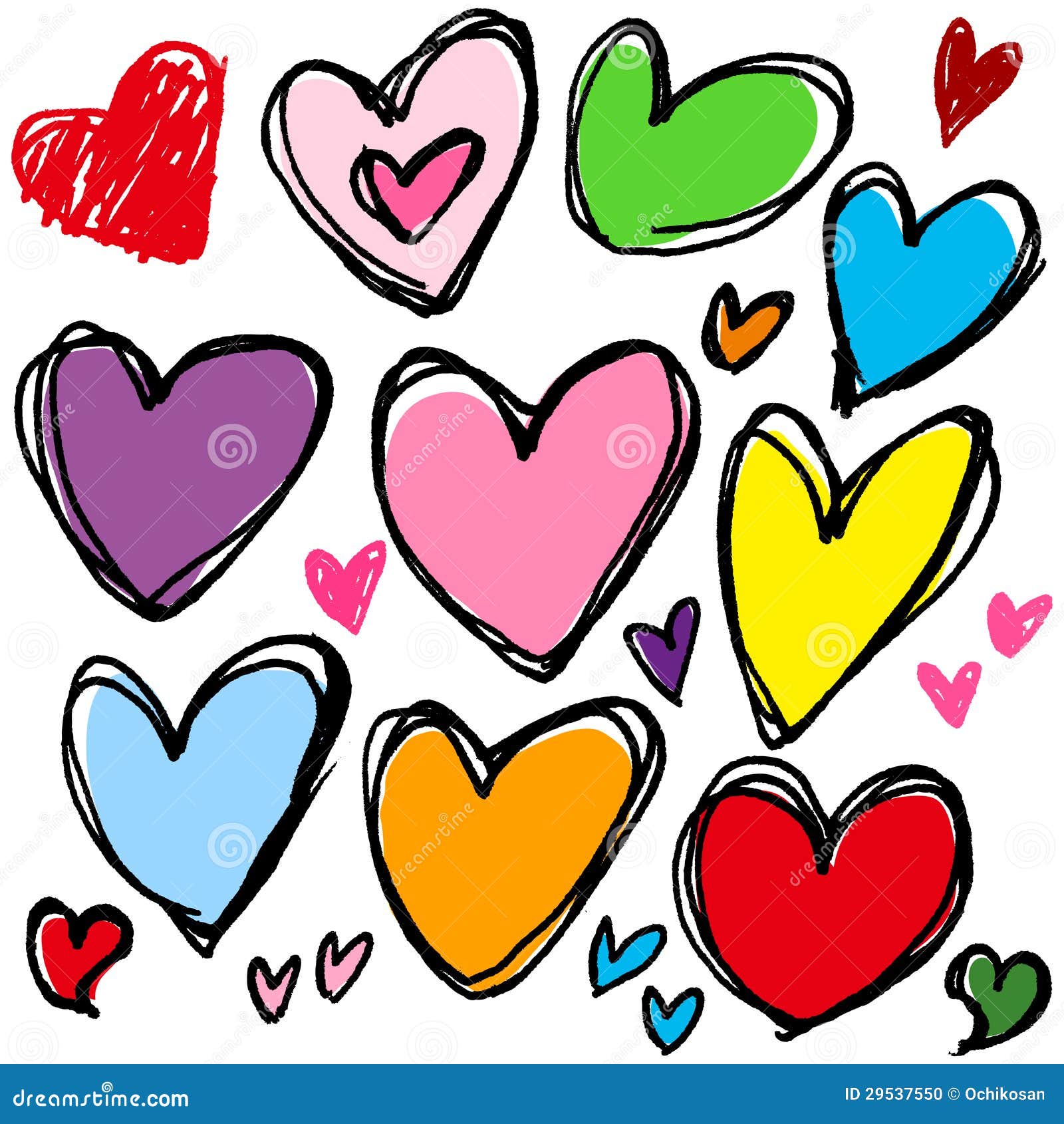 Heart of handwriting stock vector. Illustration of handpainted - 29537550