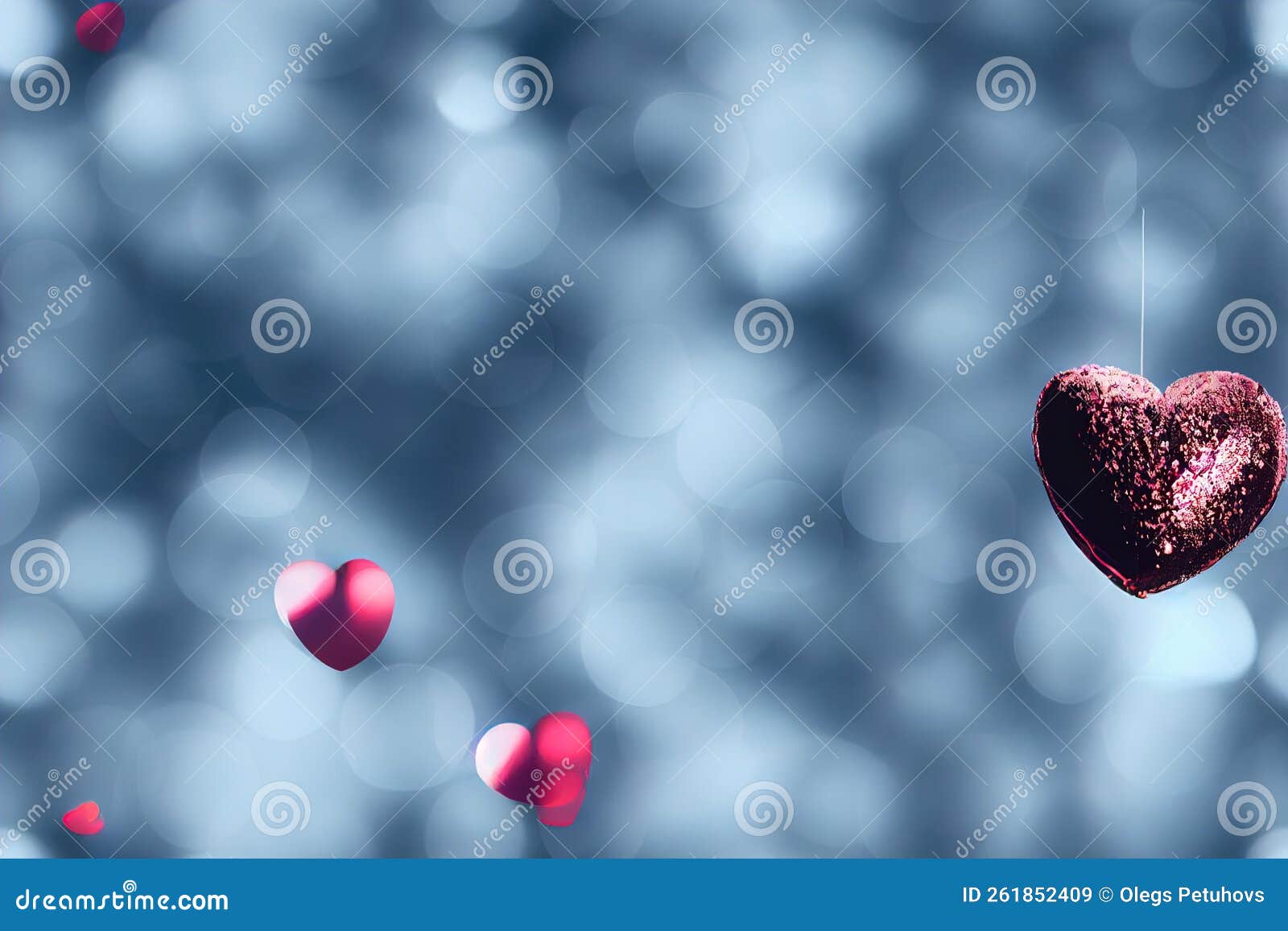 A Heart Hanging from a String with a Blurry Background Behind it and a ...