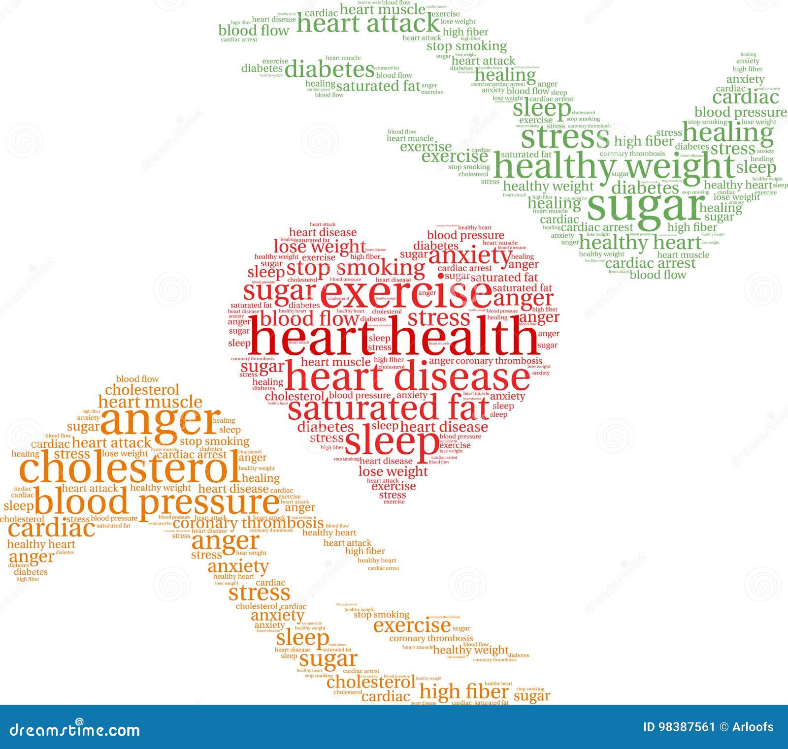 Heart Health Word Cloud stock vector. Illustration of stop - 98387561