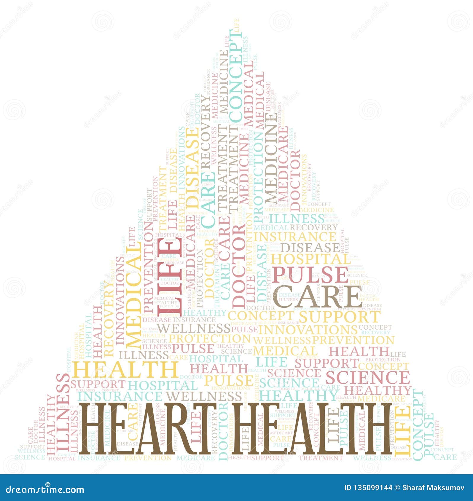 Heart Health word cloud stock illustration. Illustration of bubble ...