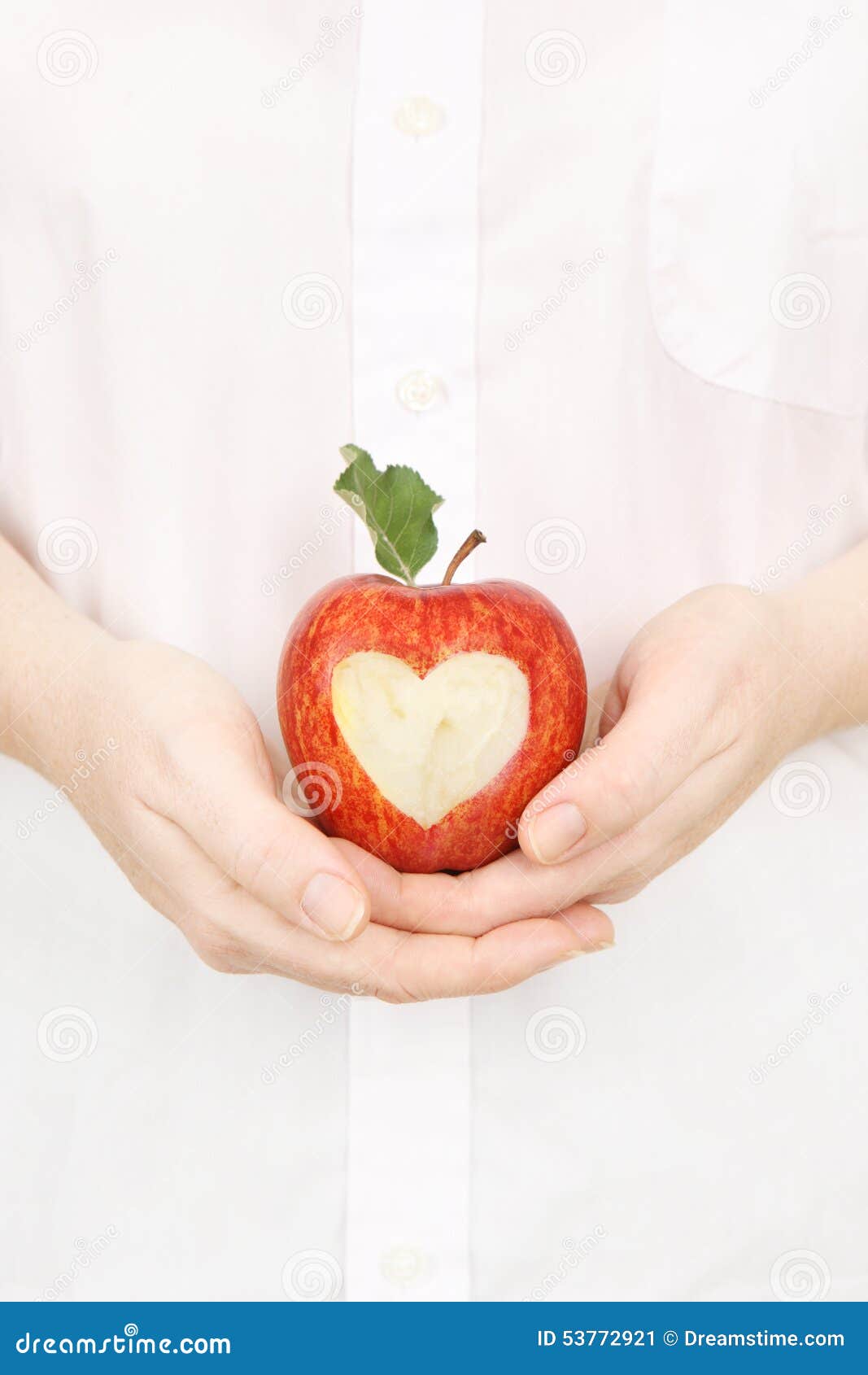 Heart Healthy Apple stock image. Image of romantic, hands - 53772921