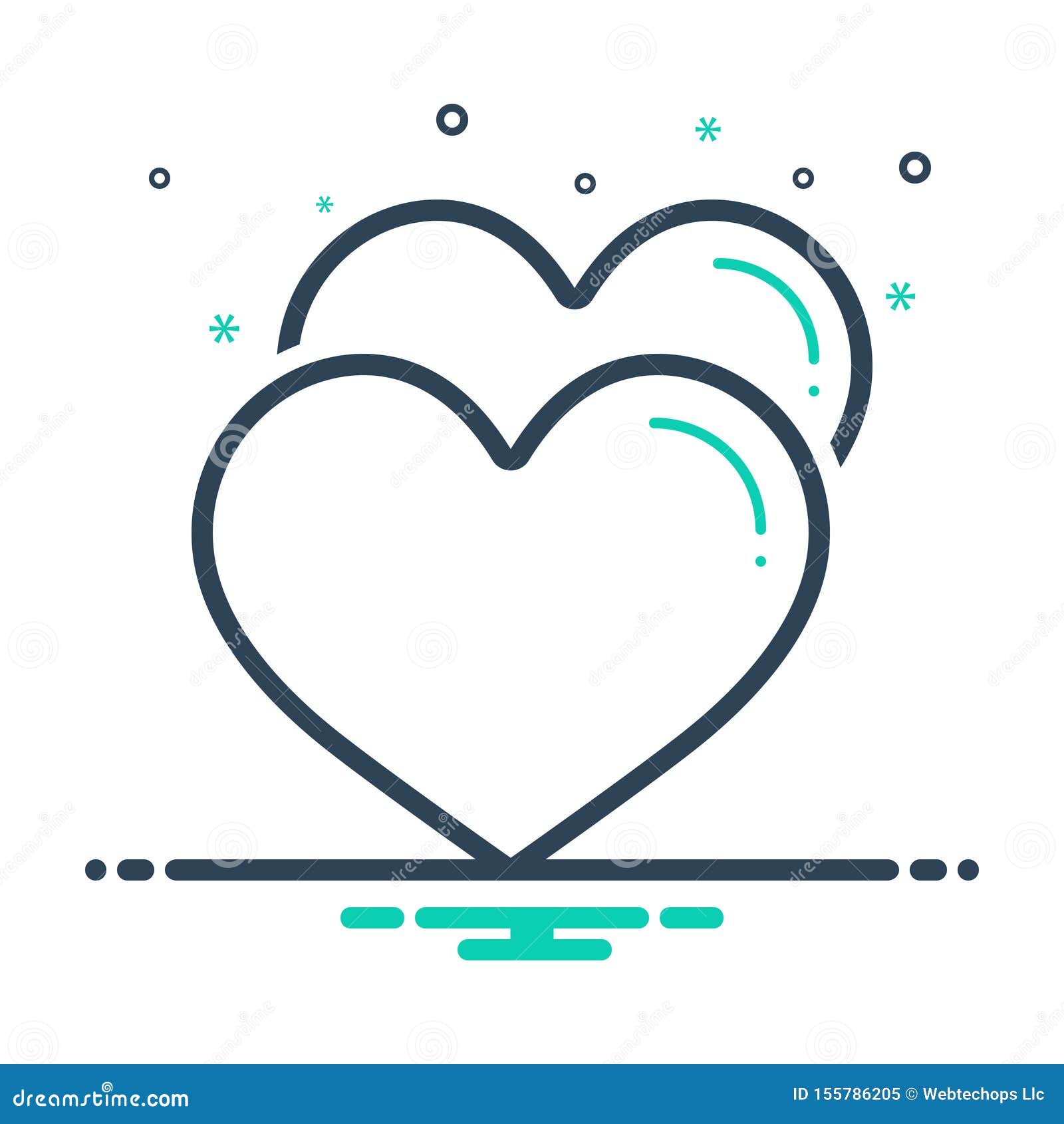 Black Mix Icon for Heart, Love and Match Stock Vector - Illustration of ...