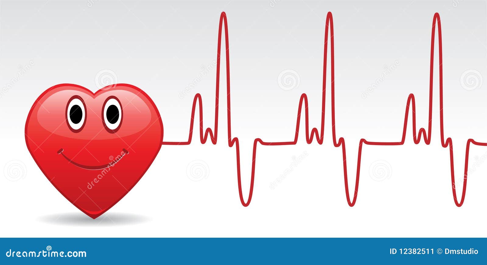 Heart and heartbeat stock vector. Illustration of graphic - 12382511
