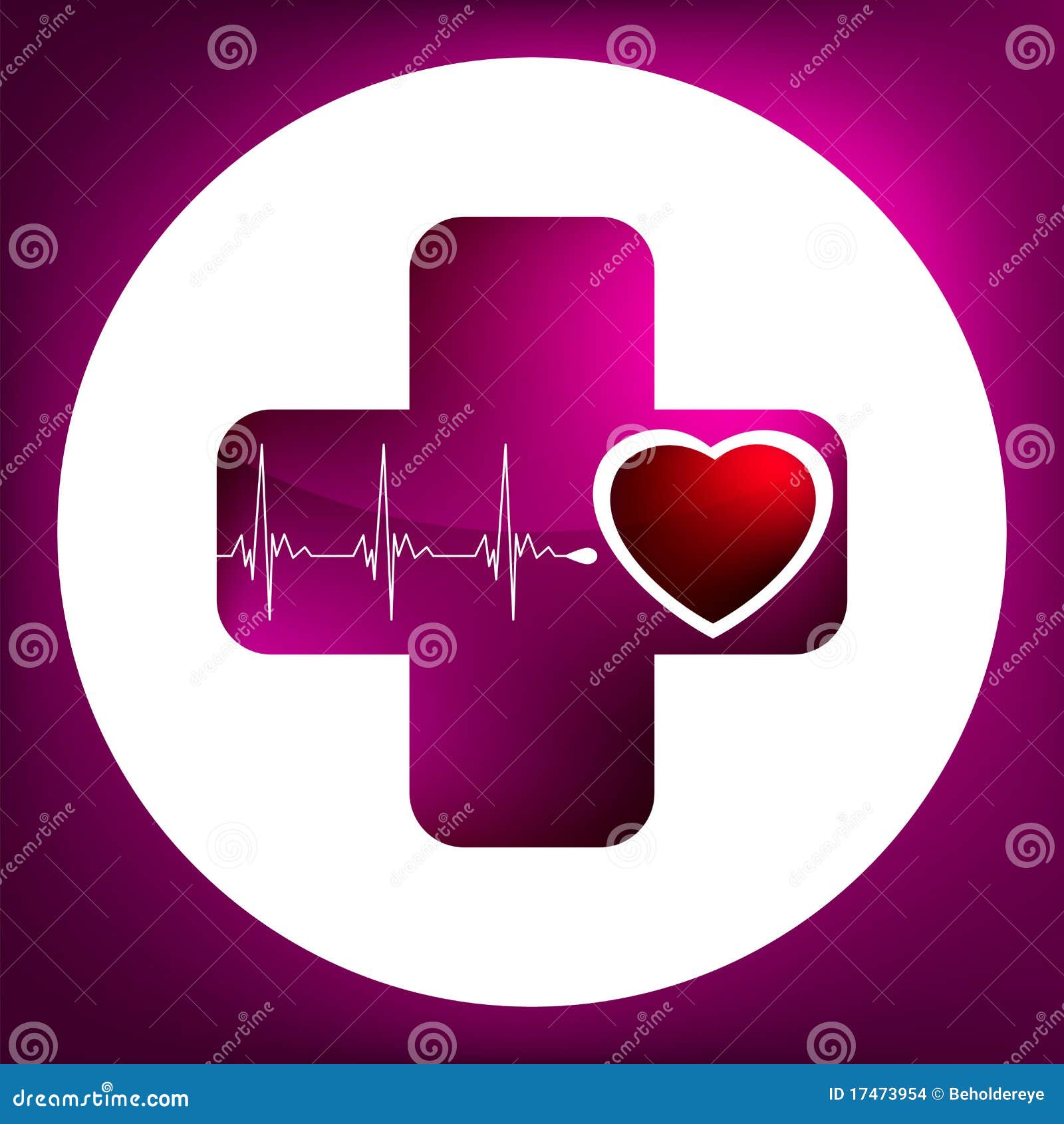 Heart and Heartbeat Symbol. EPS 8 Stock Vector - Illustration of ...