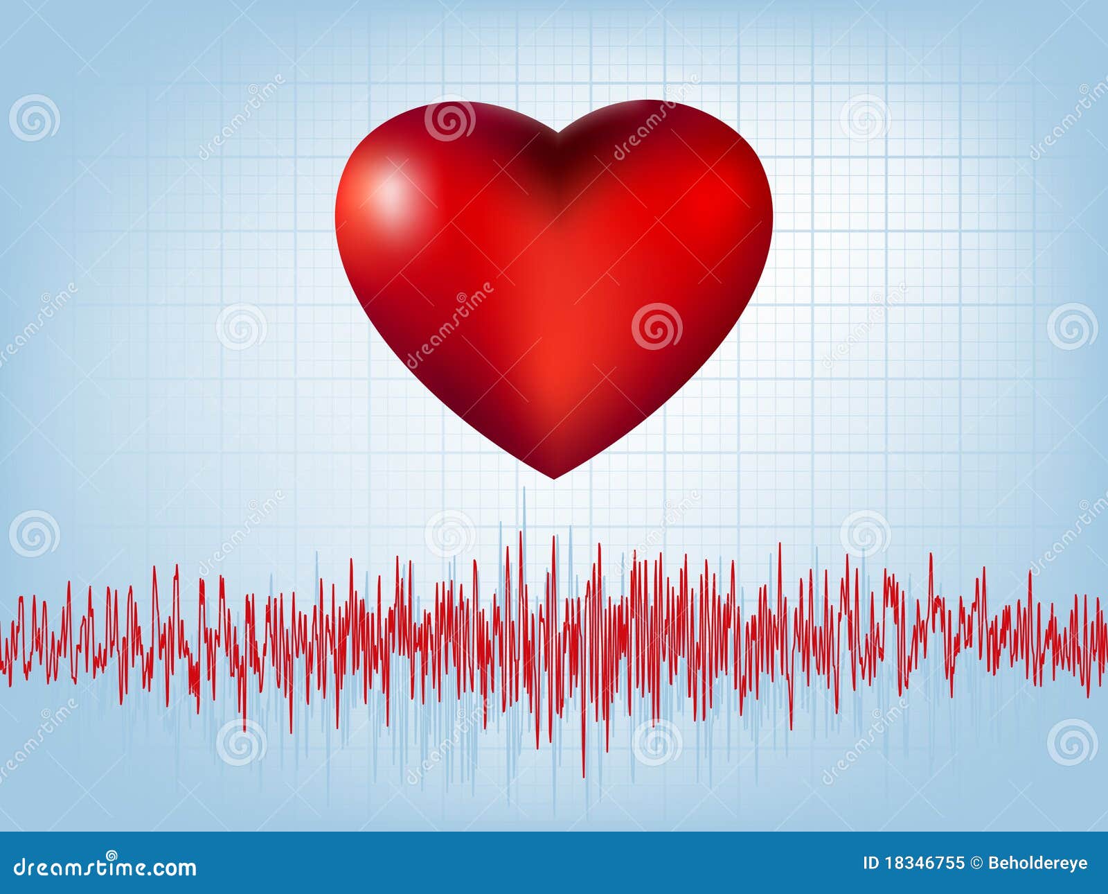 Heart and Heartbeat Symbol. EPS 8 Stock Vector - Illustration of ...